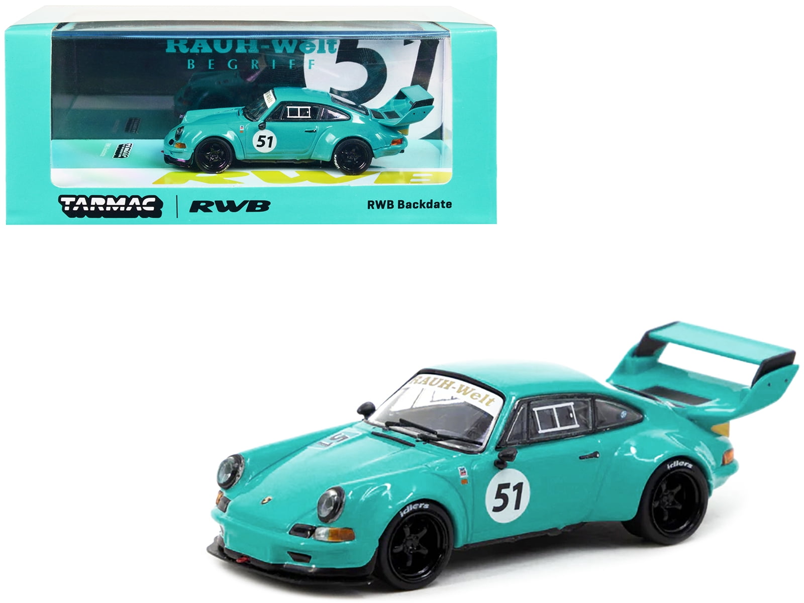 RWB Backdate #51 Blue "RAUH-Welt BEGRIFF" "Hobby64" Series 1/64 Diecast ...