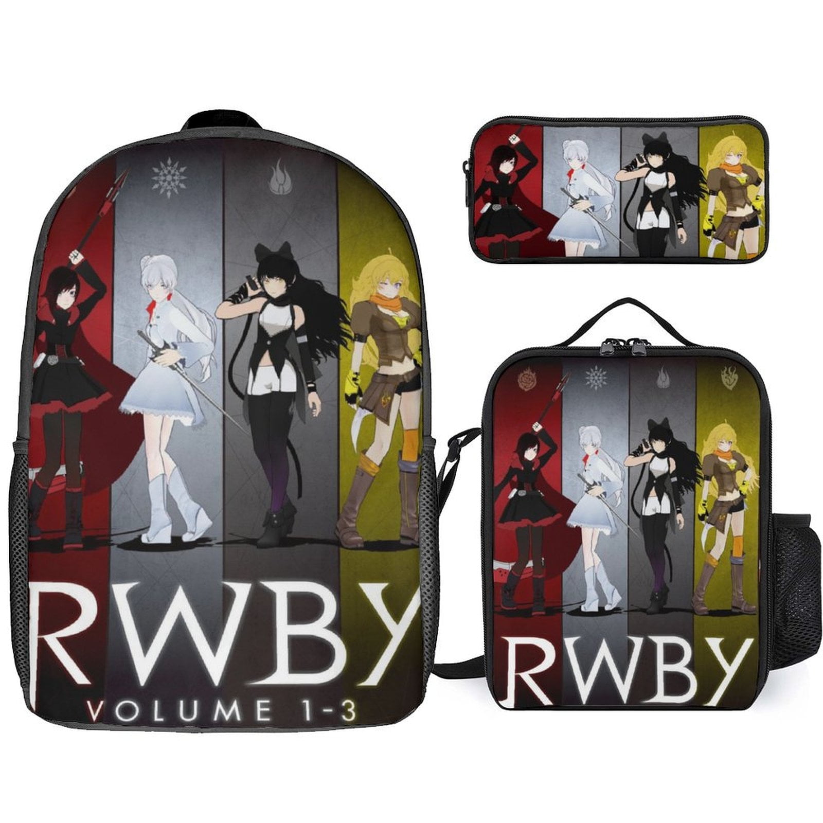 RWBY 2 Backpack With Lunch Bag Pencil Case Set Schoolbag Laptop ...