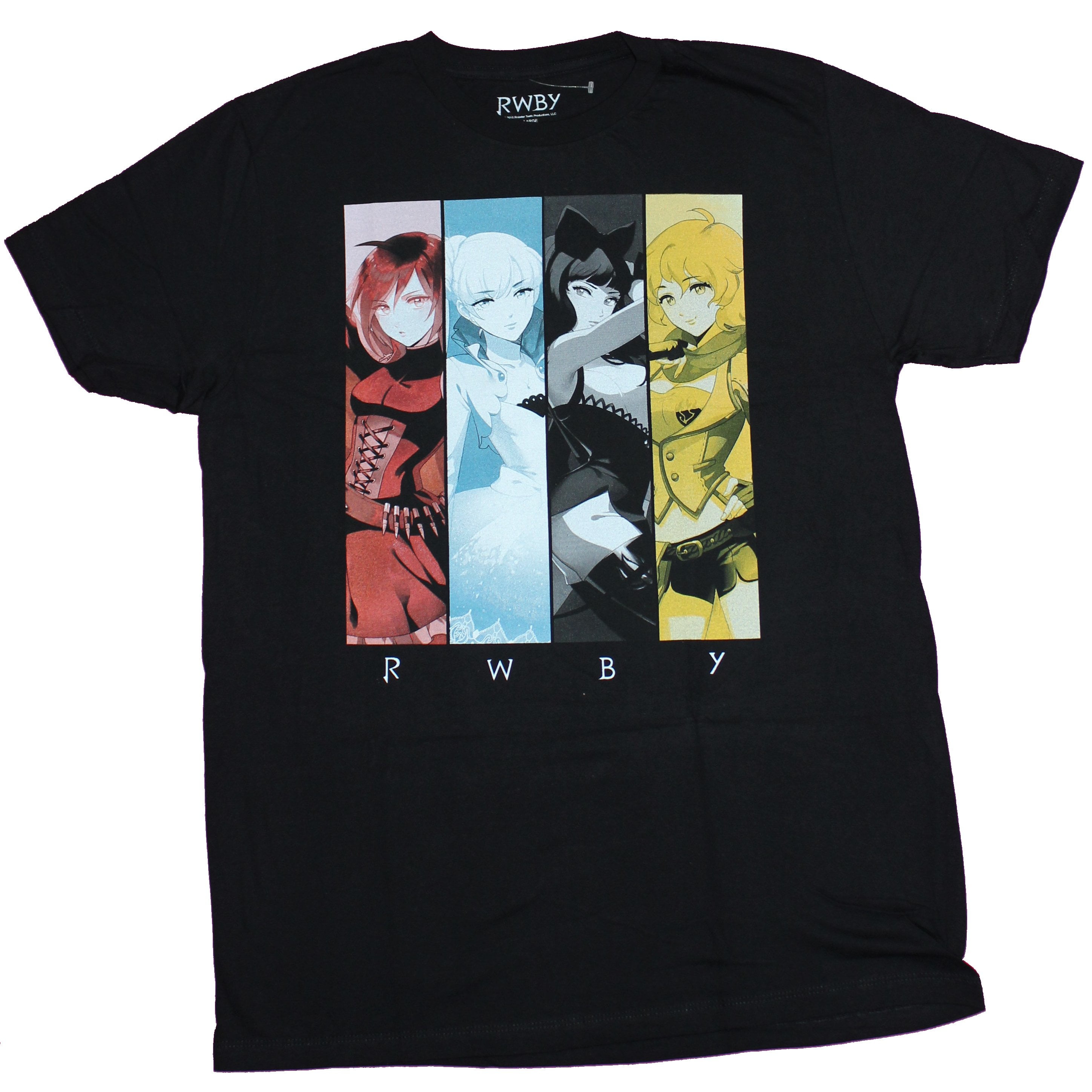 RWBY Mens T-Shirt - Four Colored Character Bars Image (X-Small ...