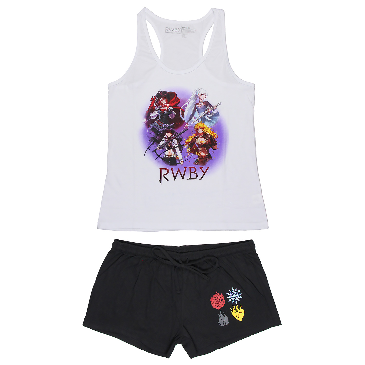 RWBY Womens' Ruby Anime Character Design Tank And Shorts Lounge Sleep ...