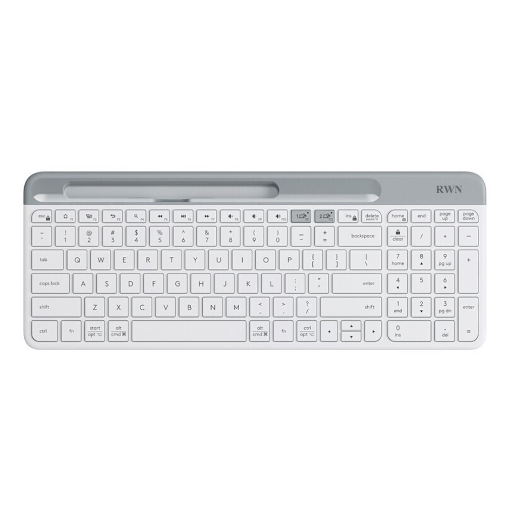 RWN Computer keypads, 2.4G Wireless White Keyboard - Ergonomic Full ...