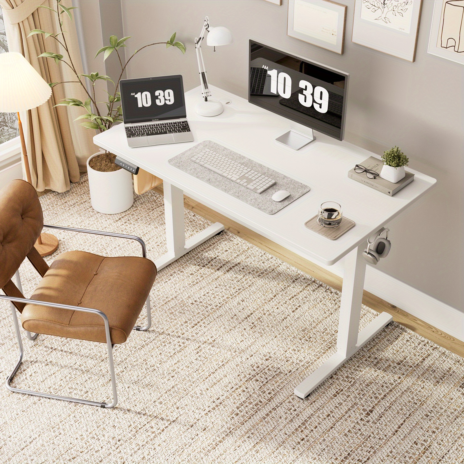 RWRAPS Office Lab Memorable Adjustable Height Electric Standing Desk ...