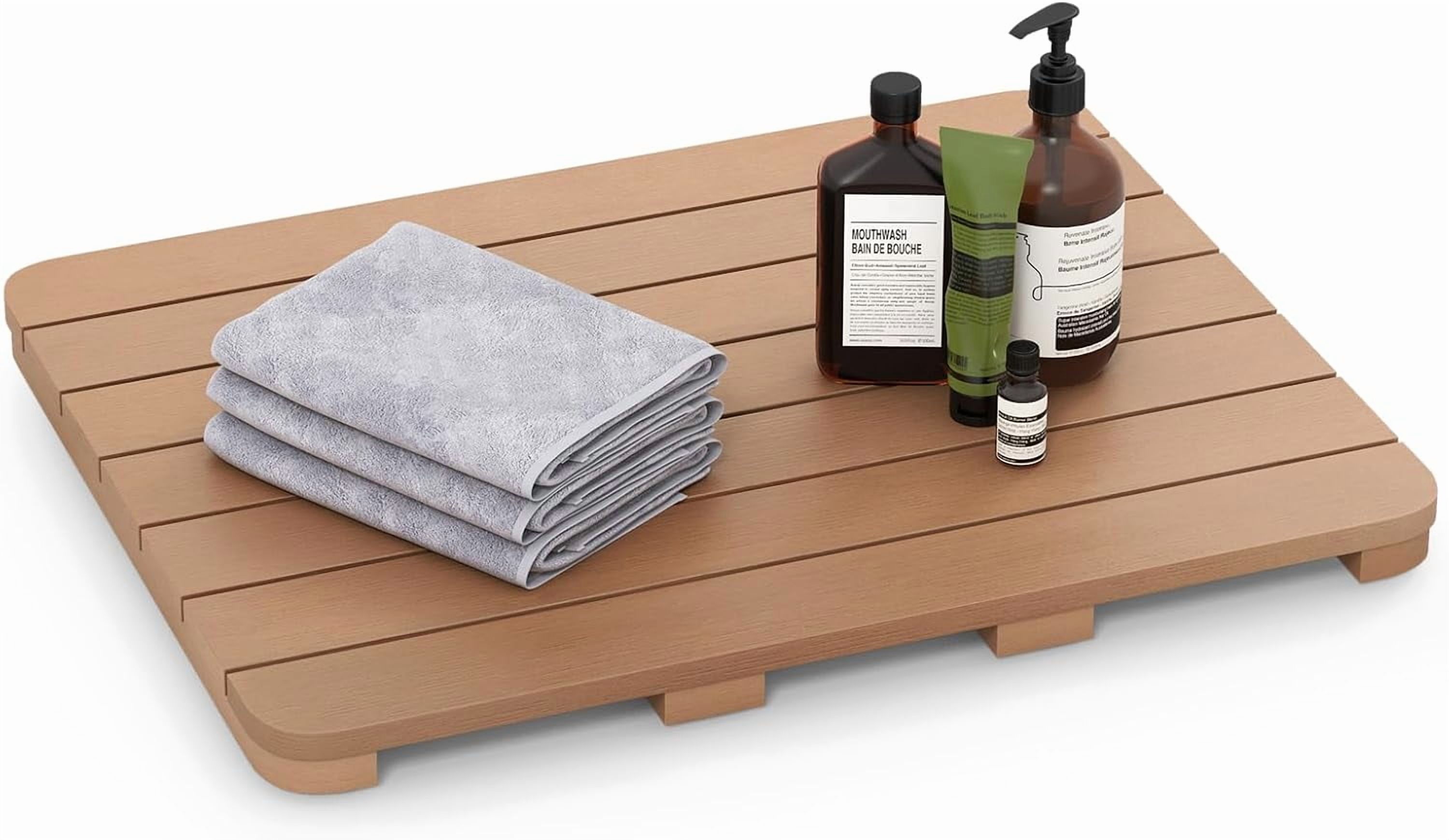 RWTFGV Outdoor Shower Mat, Waterproof HIPS Spa Bathtub Mat for Tub ...