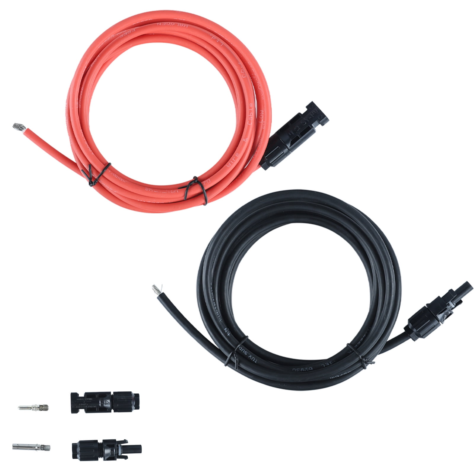 RWVBM 10 Feet 10AWG Solar Extension Cable, Female and Male Connectors ...