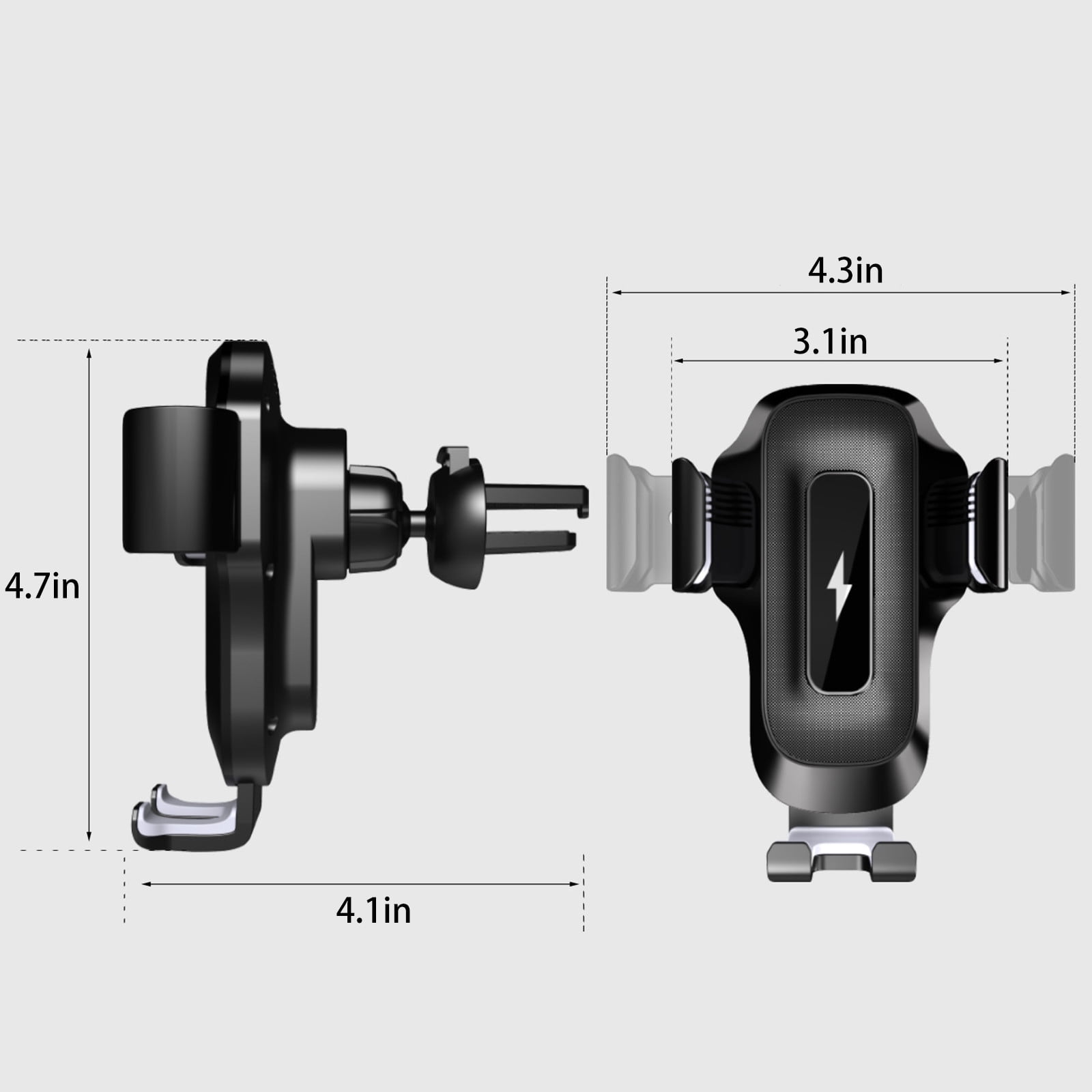 Lightall 15W Fast Charging Car Wireless Charger Phone St Automatic ...