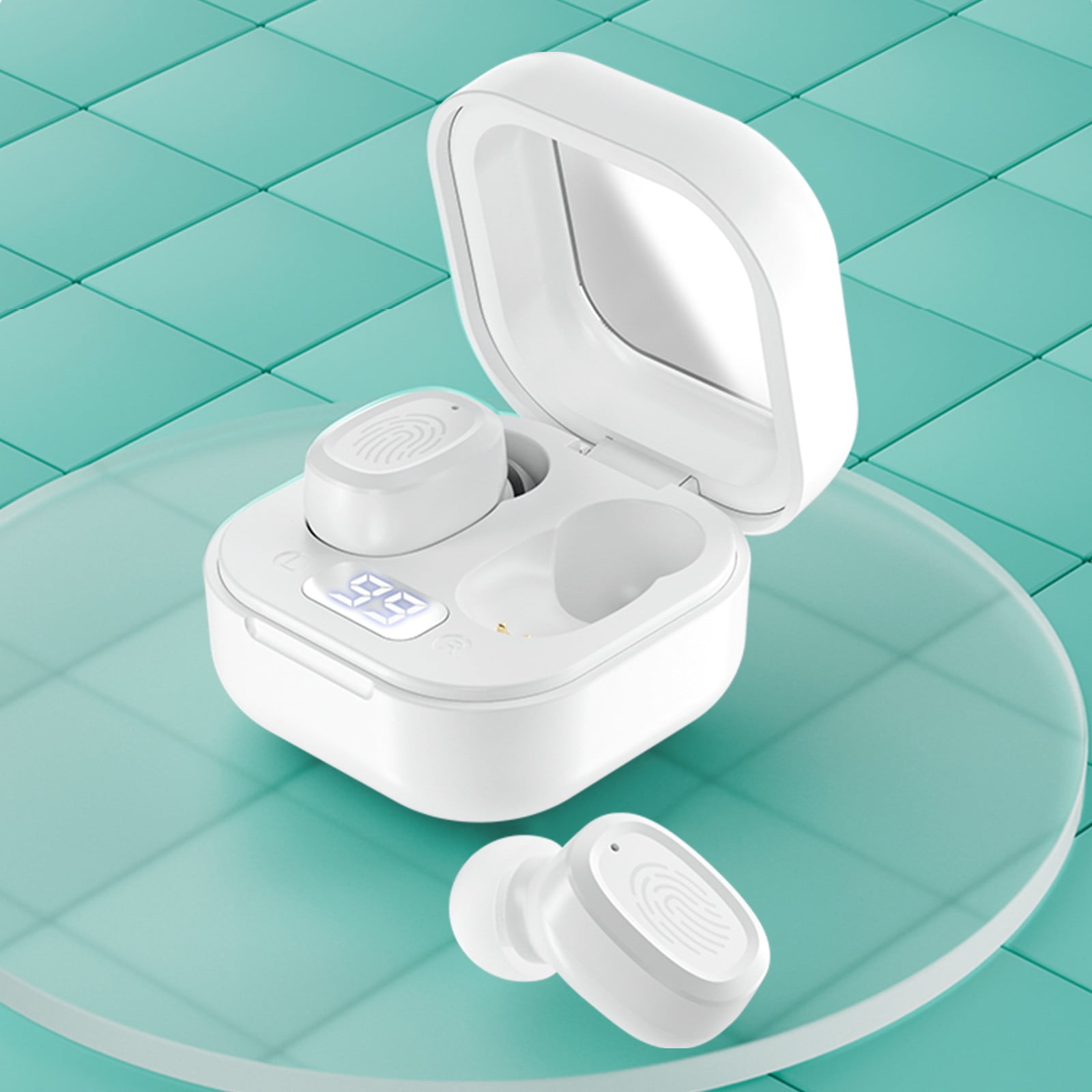 RWVBM 5.0 Wireless Bluetooth Headset - LED Digital Display Charging Bin ...