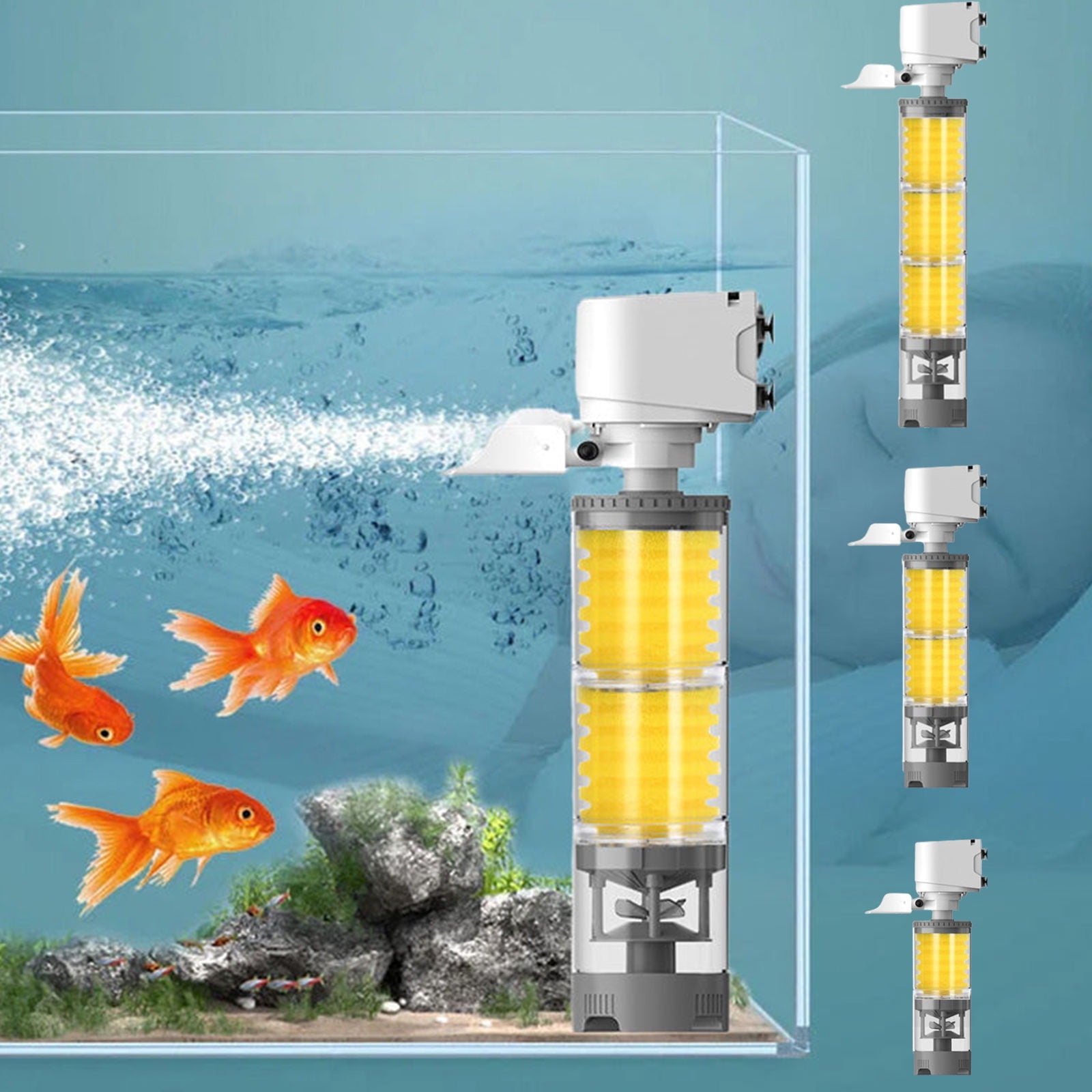 RWVBM Fish Tank Silent Filter Three in One Fish Farming Circulation ...