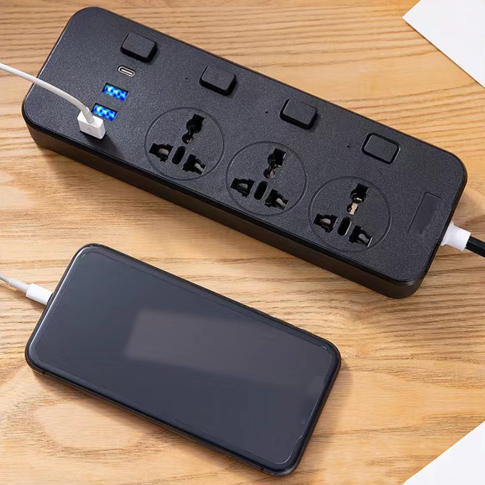 RWVBM Home Office Socket Strip, Multi-Function Plug Board, USB Charging ...