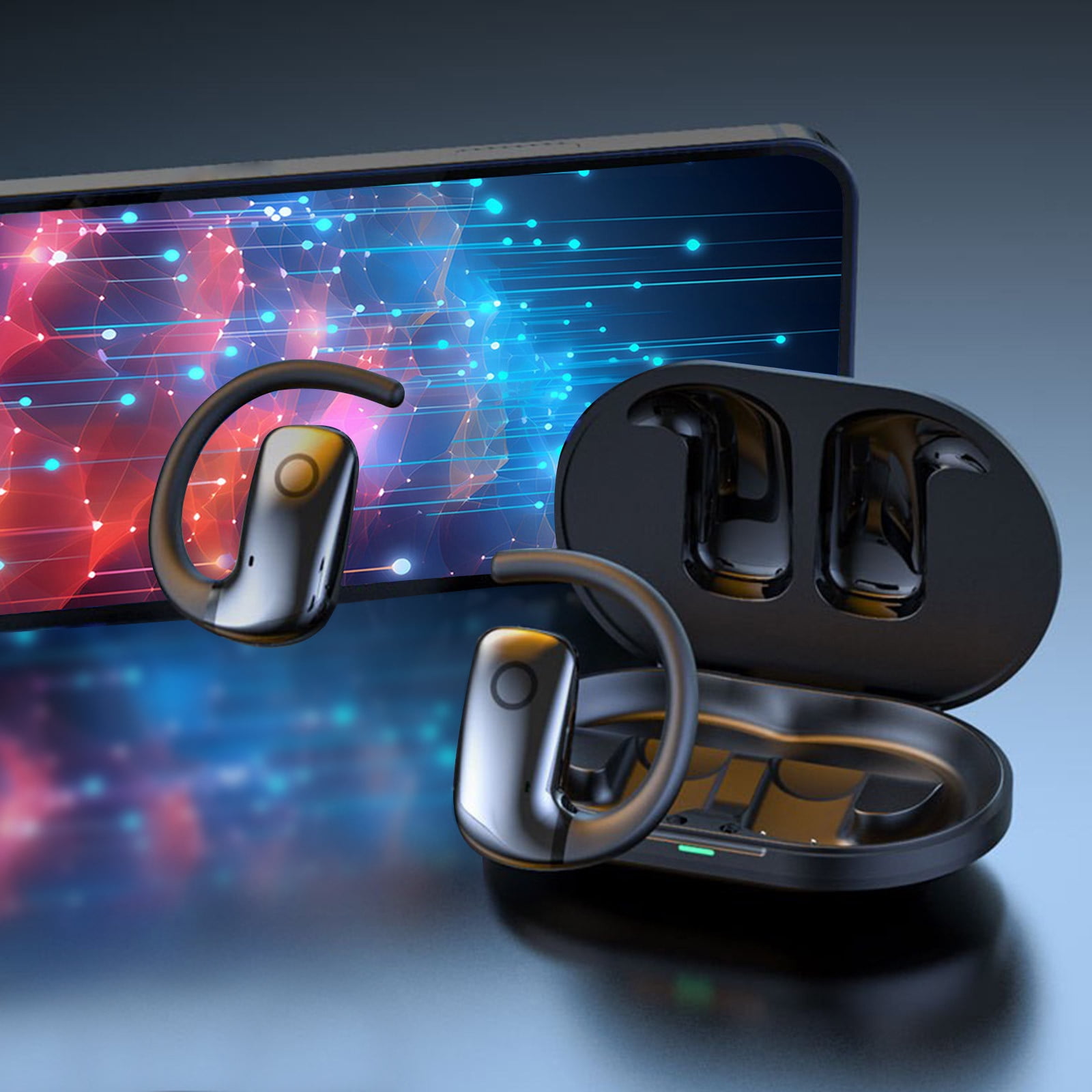 RWVBM Open-Ear Bluetooth Headset: Wireless, 36H Battery, HD Noise ...