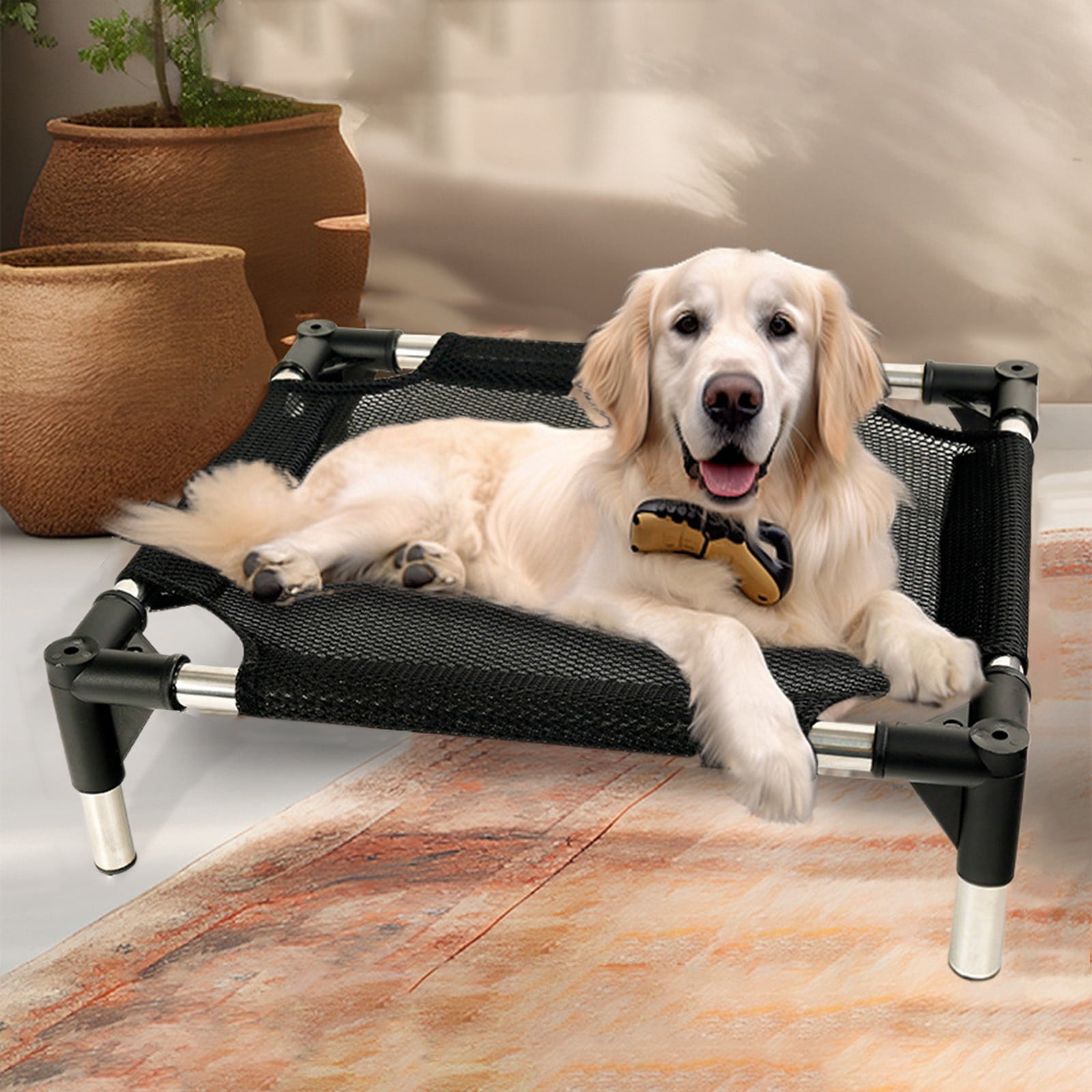 Pet Bed Deluxe Stainless Steel Frame, Waterproof & Removable Mattress ...