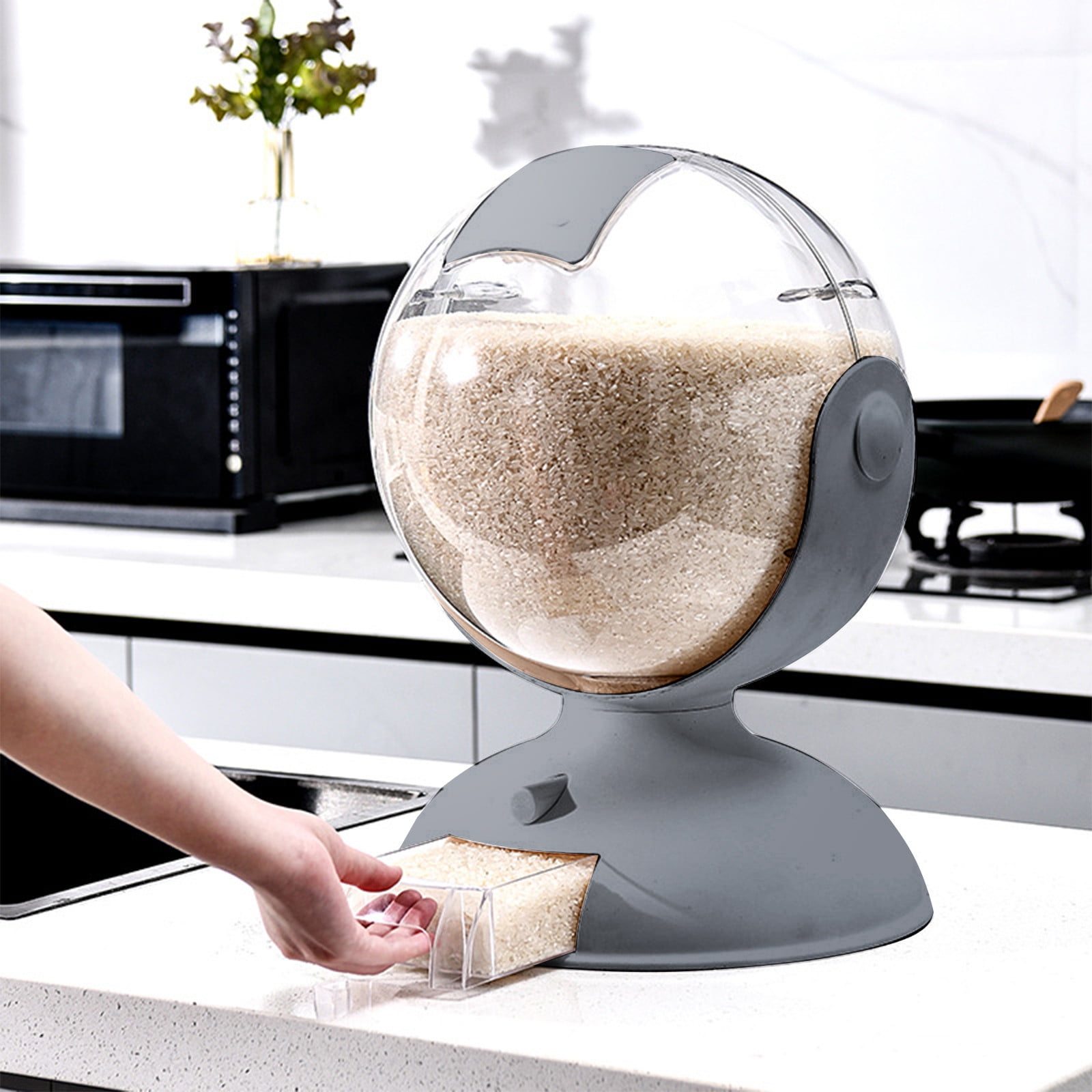 RWVBM Pet Food Dispenser, Rice Storage Bin, Large Capacity Dog & Cat ...