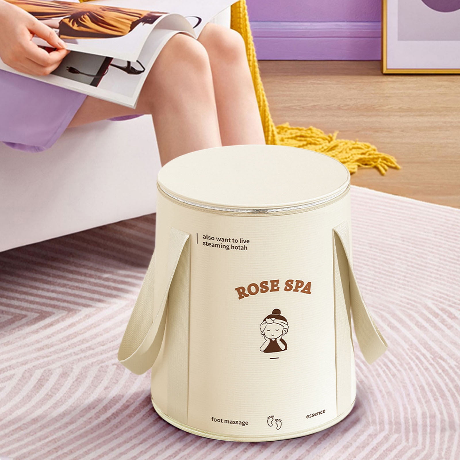 RWVBM Portable Collapsible Foot Spa Basin, Foldable Foot Bath Tub ...