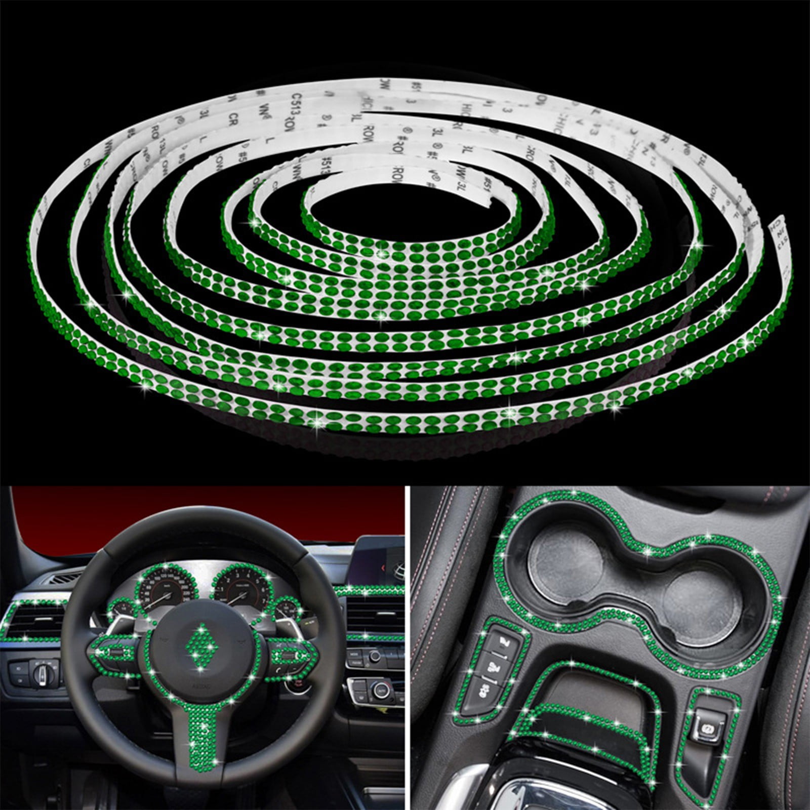 RWVBM Self Adhesive Shiny Crystal Car Decoration Sticker | Car Stickers ...