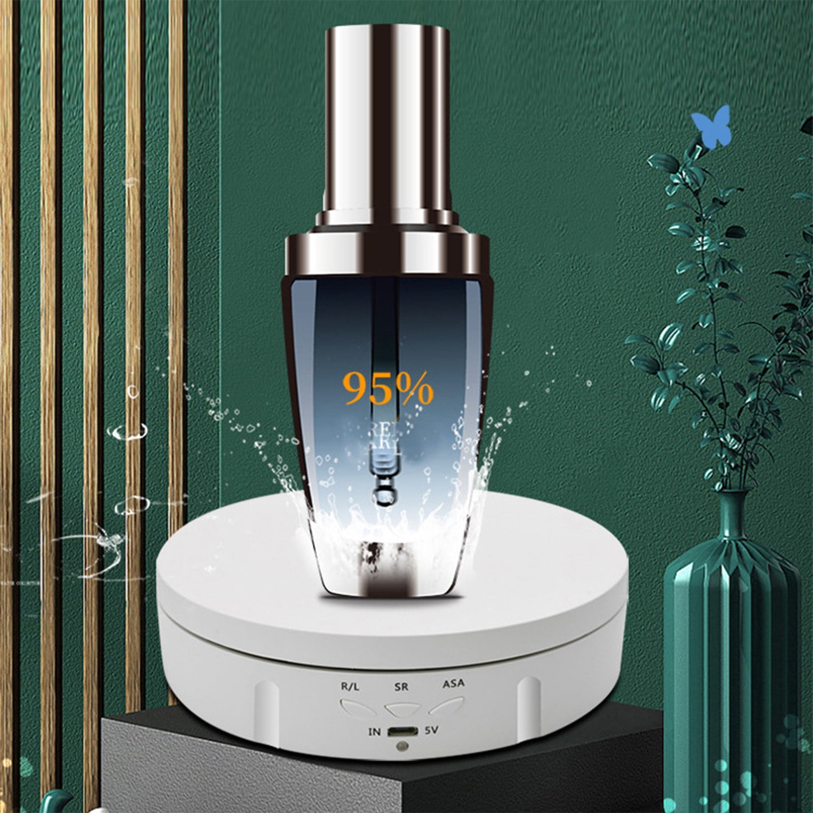 RWVBM Smart Electric Rotary Display Stand, 146 USB Battery-Powered ...