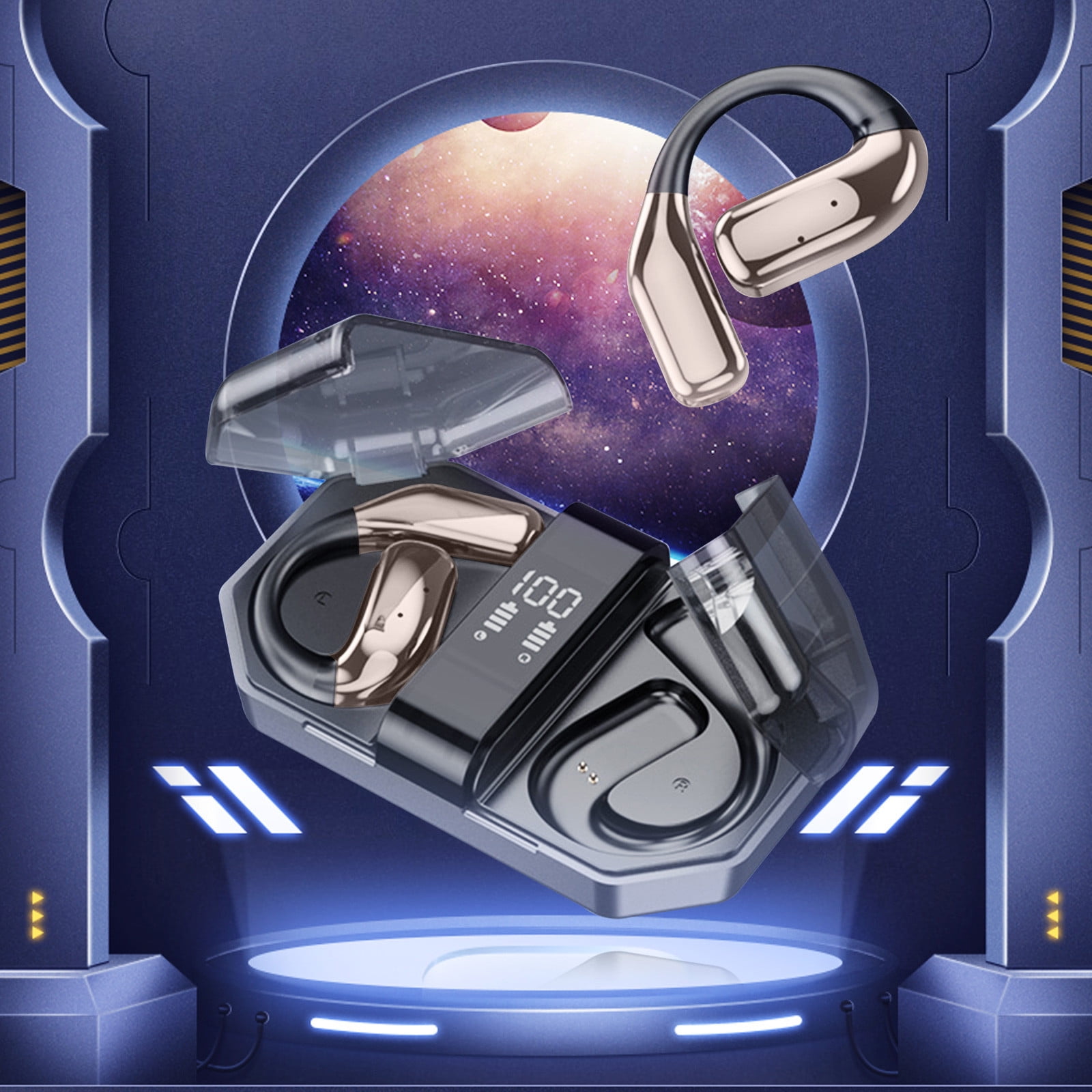 RWVBM Wireless Bluetooth Bone Conduction Ear Hook Type, Non-Ear ...