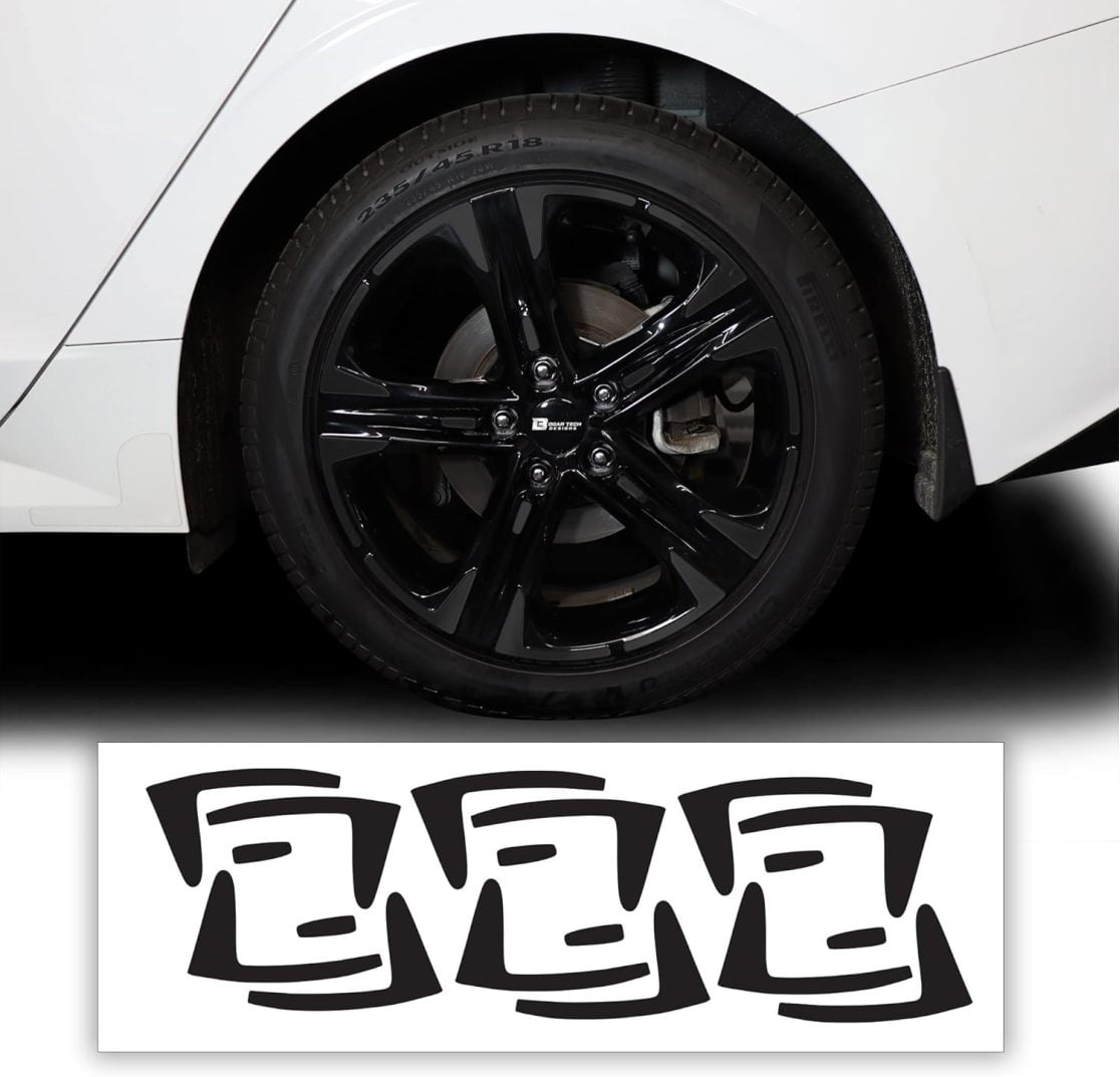 RWYP Wheel Rim Chrome Delete Vinyl Wrap, Car Stickers Vinyl Decals for ...