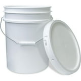 RWYP White 5-Gallon Bucket with Lid | Made in USA | Food Grade | Heavy ...
