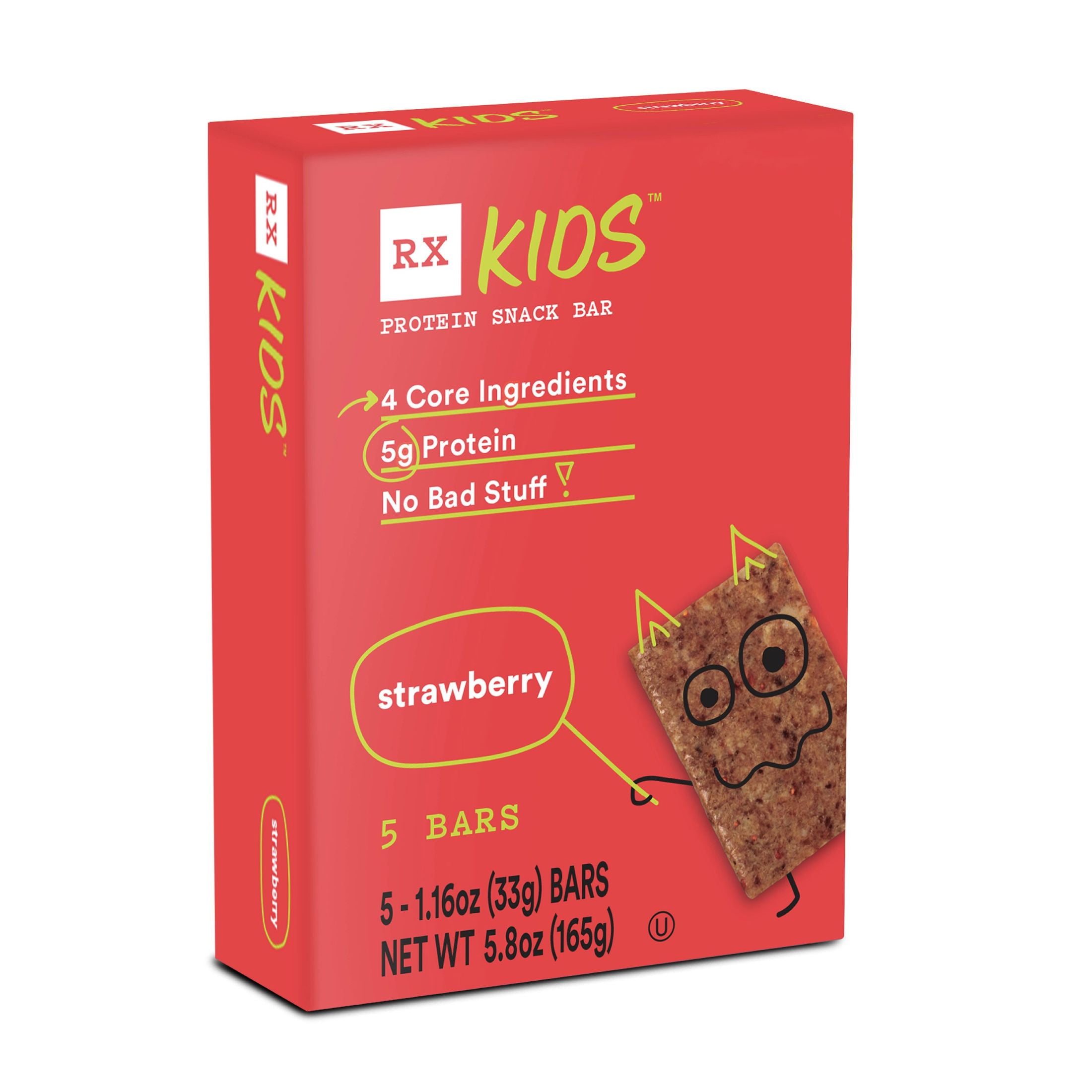 RX Kids, Gluten-Free Strawberry Chewy Protein Snack Bar, Gluten-Free ...