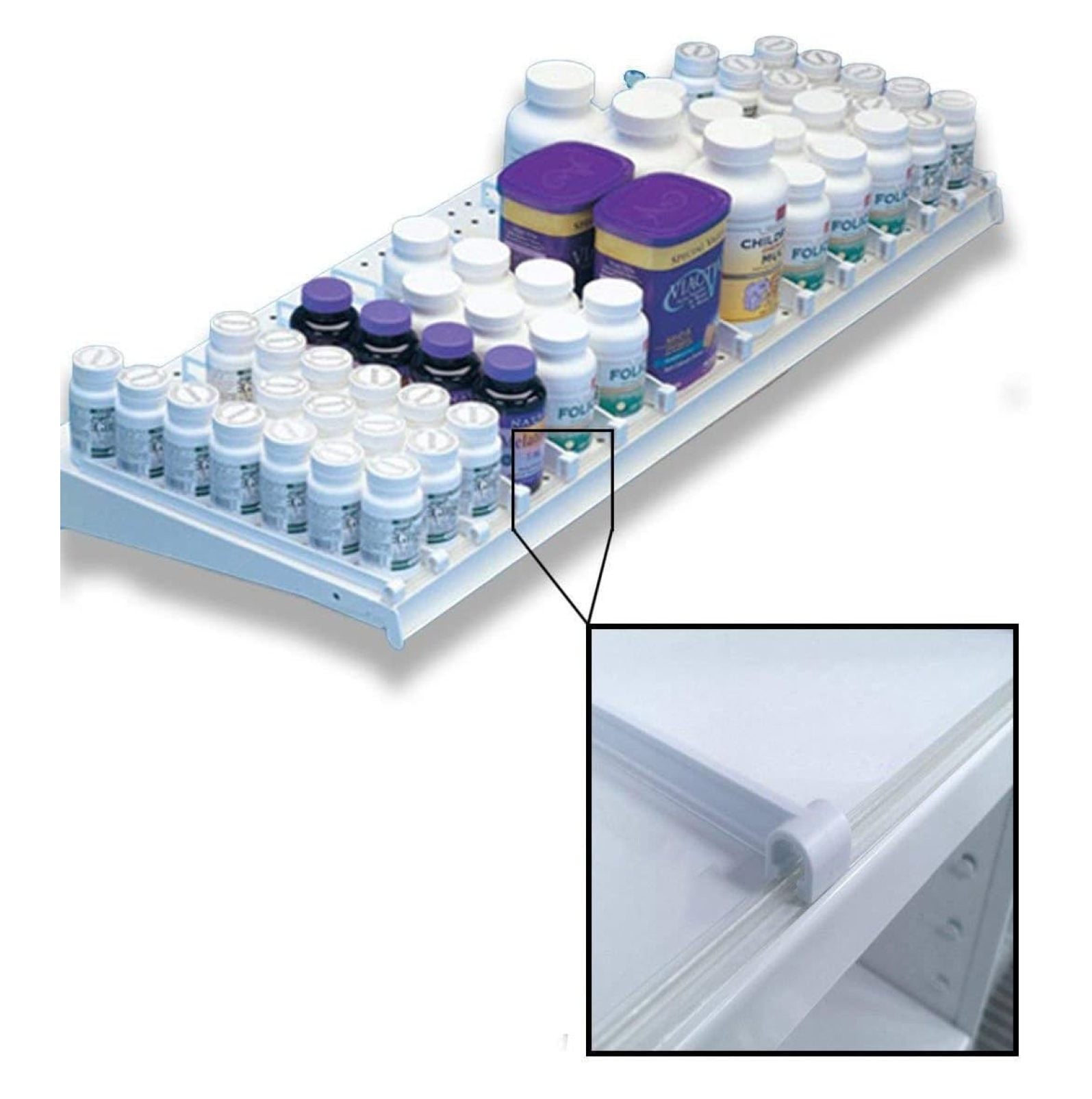 RX Pharmacy Bay Shelf Divider Metal, Wood or Glass Shelves - 5 " L ...