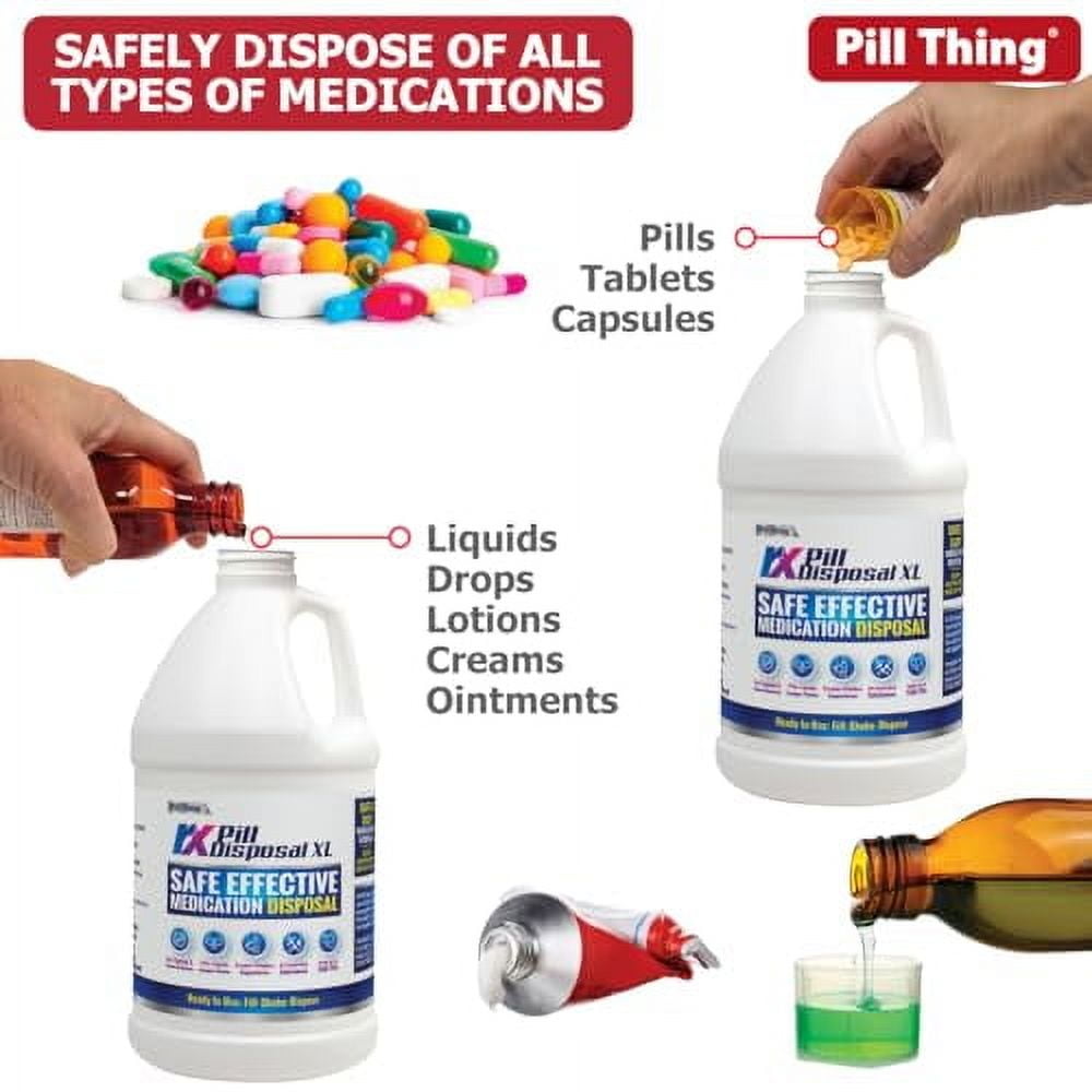 RX Pill Disposal XL, Safe Effective Solution, Destroy and Deactivate ...