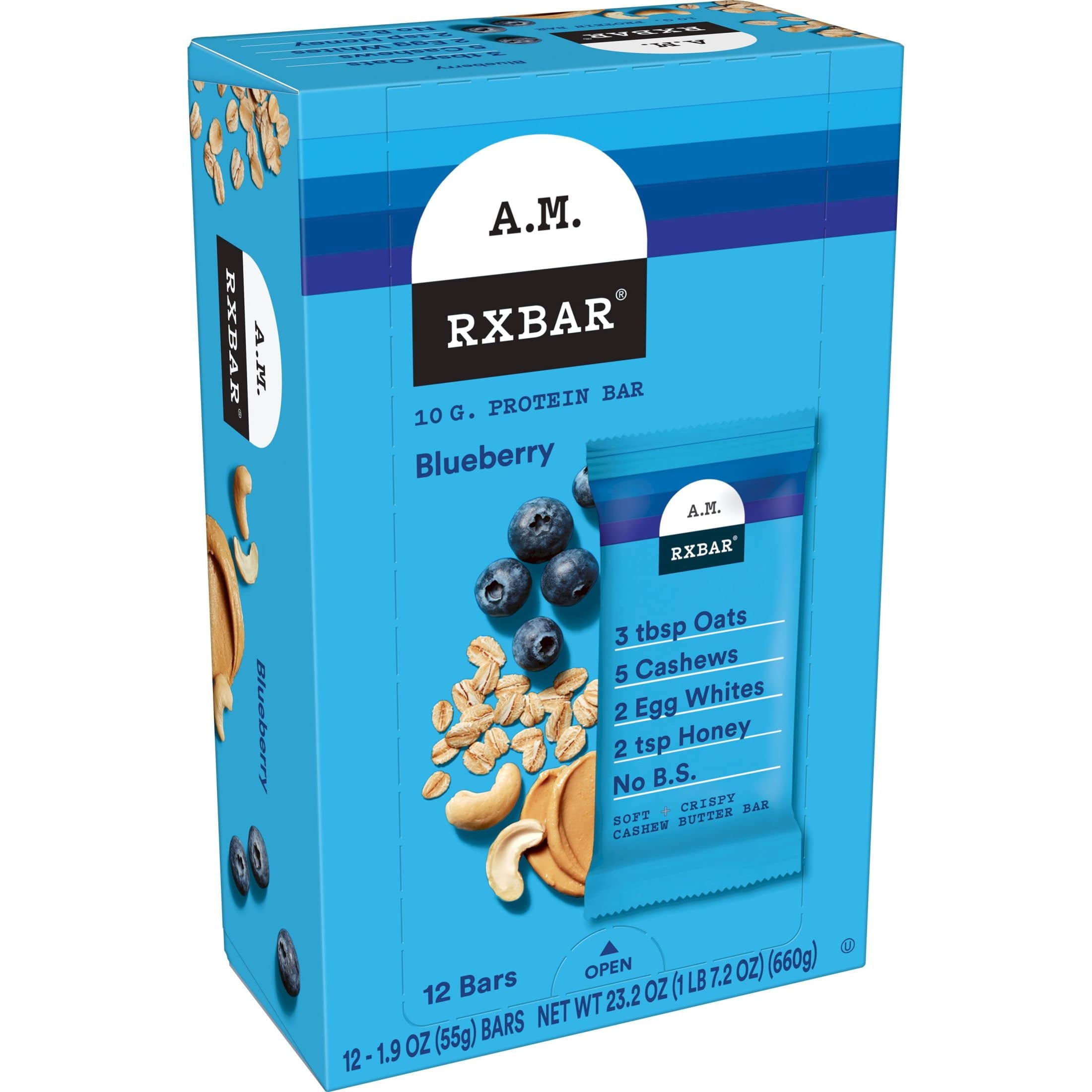 RXBAR Nut Butter and Oat Blueberry Cashew Butter Protein Bars - Walmart ...