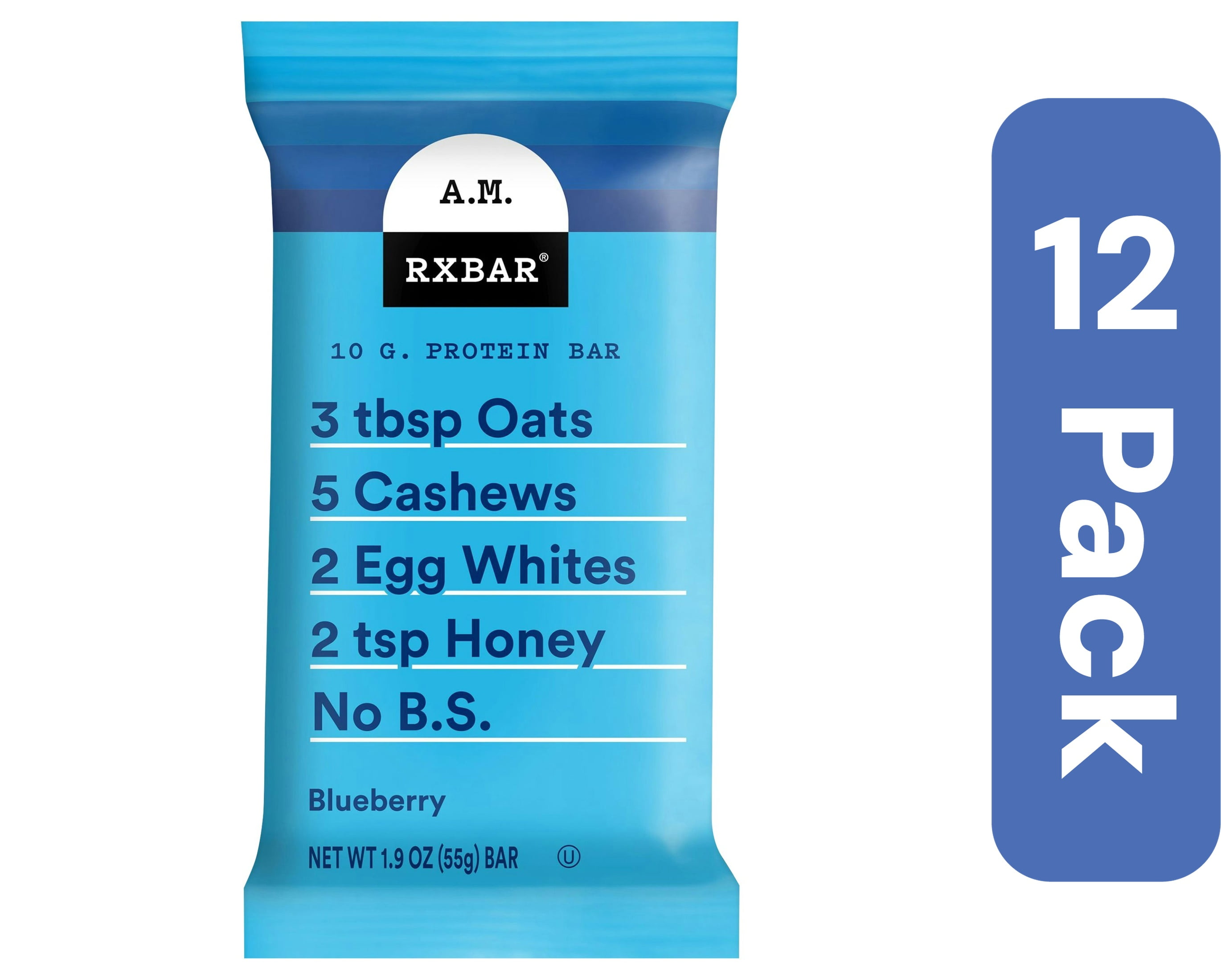 RXBAR Protein Bar Blueberry 1.94 oz (Pack Of 12) - Walmart.com