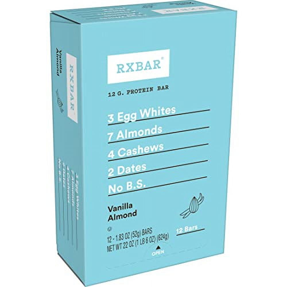 RXBAR Protein Bars, Protein Snack, Snack Bars, Vanilla Almond, 22oz Box (12 Bars) - Walmart.com