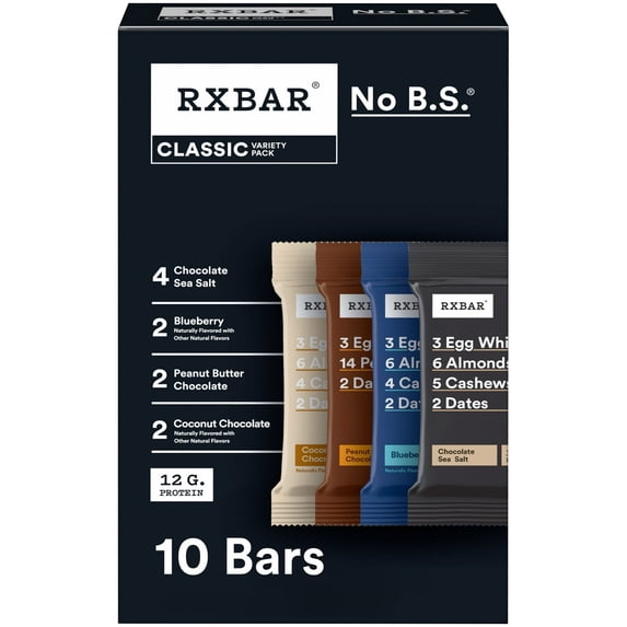 RXBAR Protein Bars, Variety Pack, 10 Count ( Pack ) - Walmart.com