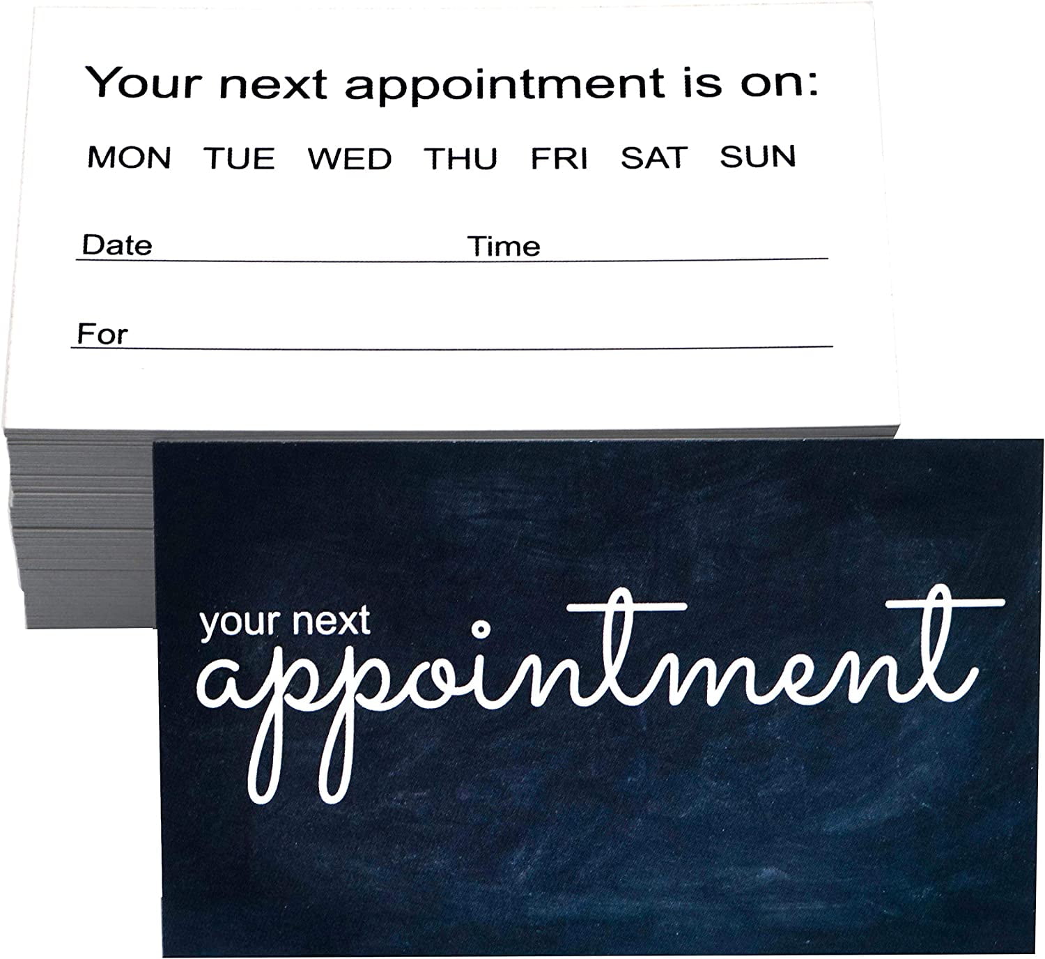 RXBC2011 Appointment Reminder Cards Pack of 100 Chalkboard Black and ...