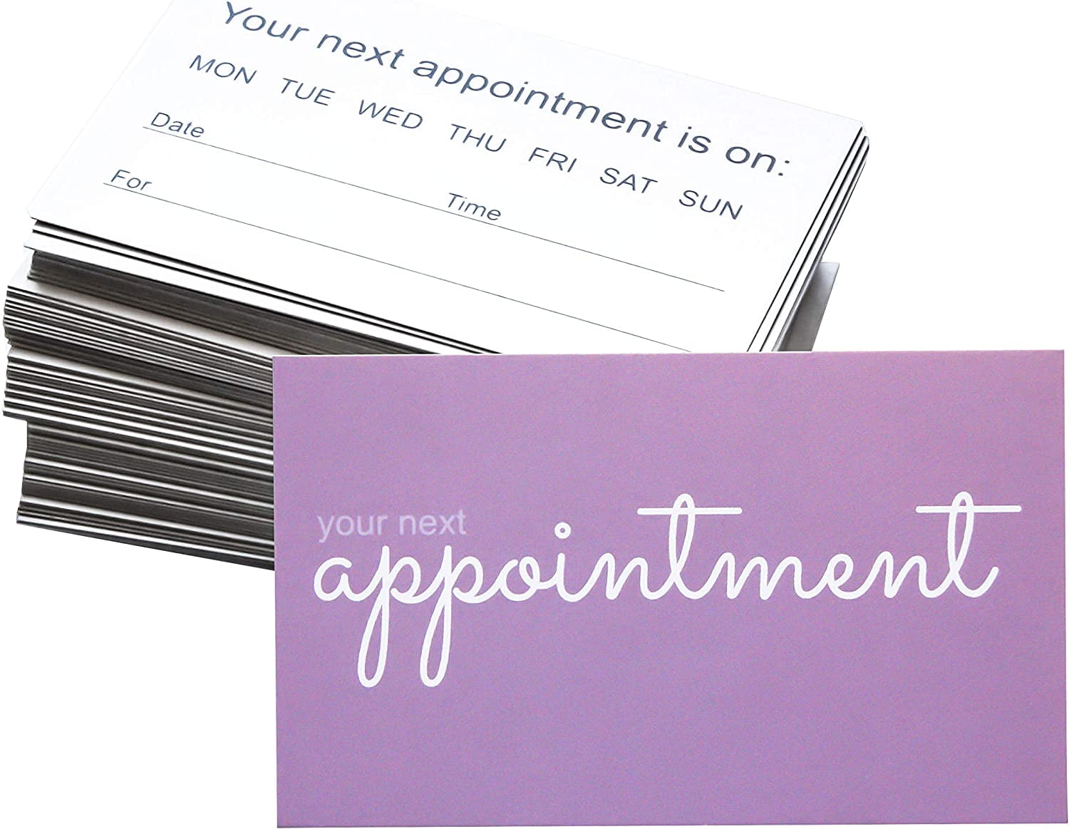 RXBC2011 Appointment Reminder Cards Pack of 100 (Purple) - Walmart.com