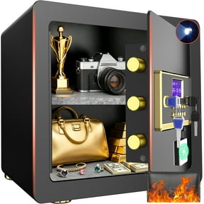 SYSENFO 1.5 Cuft Home Security Safe Box with Digital Keypad, Adjustable ...