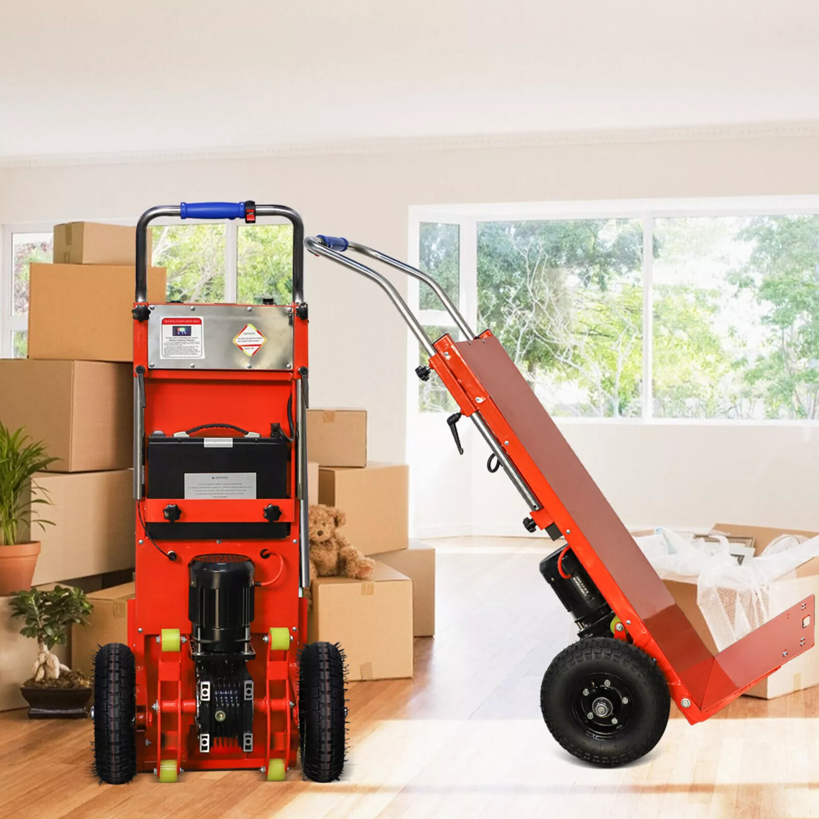 RXFSP Hand Trucks - 880lbs Capacity Electric Hand Trucks 1200W Heavy ...