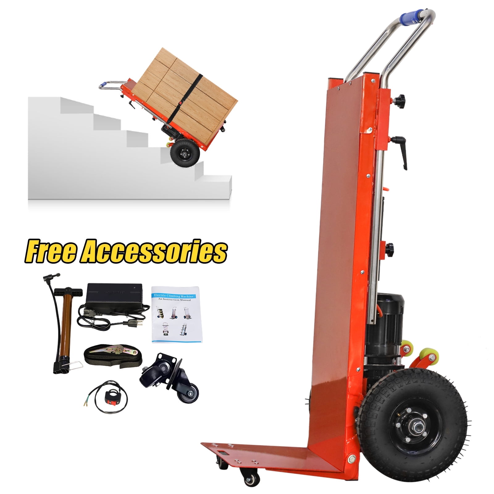 RXFSP Ergonomic Electric Stair Climbing Hand Truck, 880lb Capacity ...