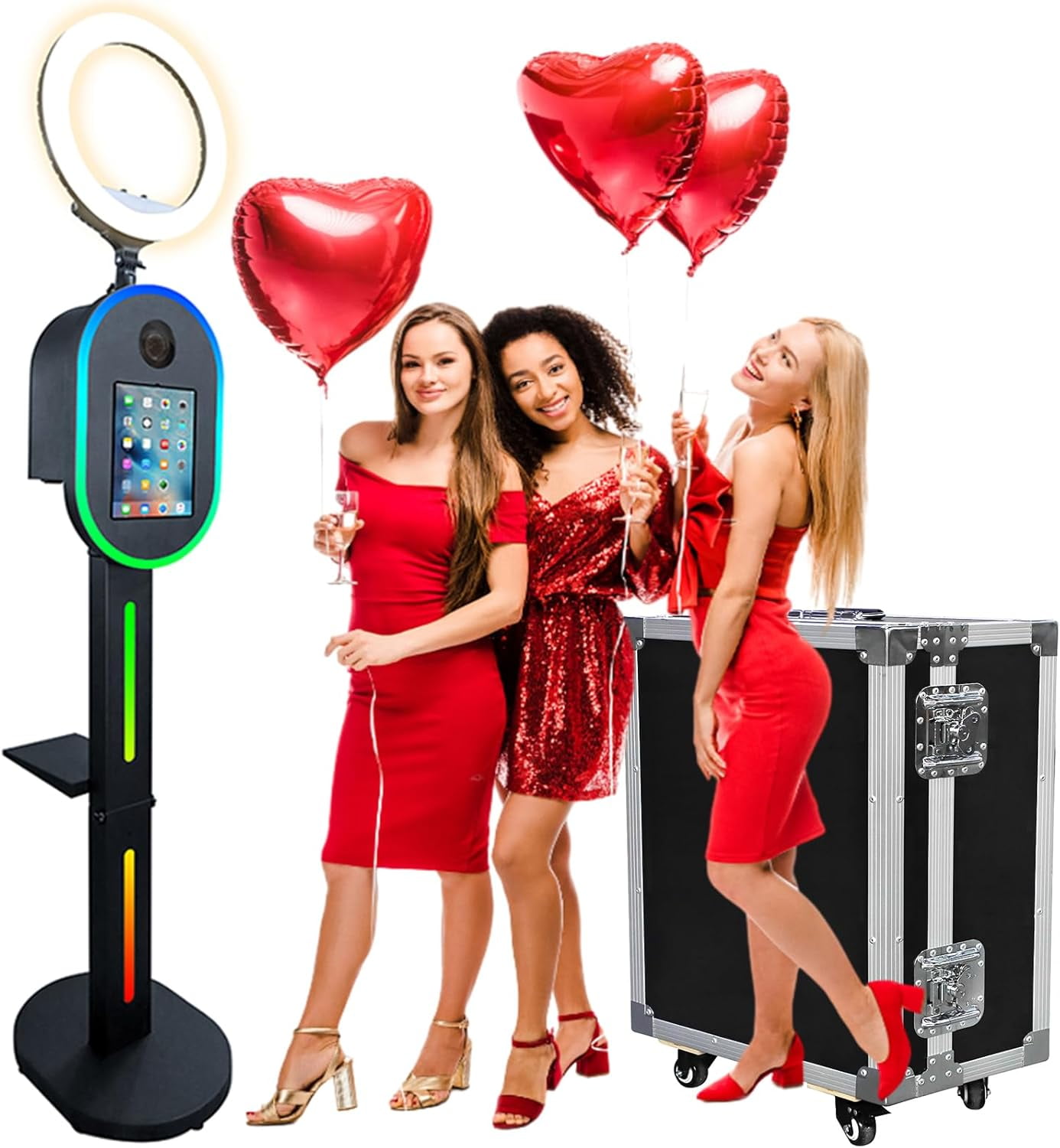 Walmart Portable iPad Photo Booth Stand with RGB LED Ring Light for ...