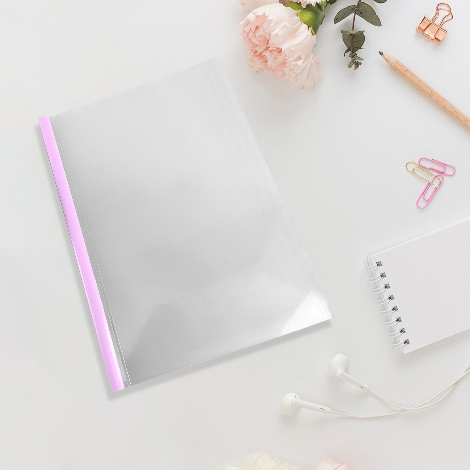 RXIRUCGD 10 Pack Transparent Document Folders with Rod Retention System ...