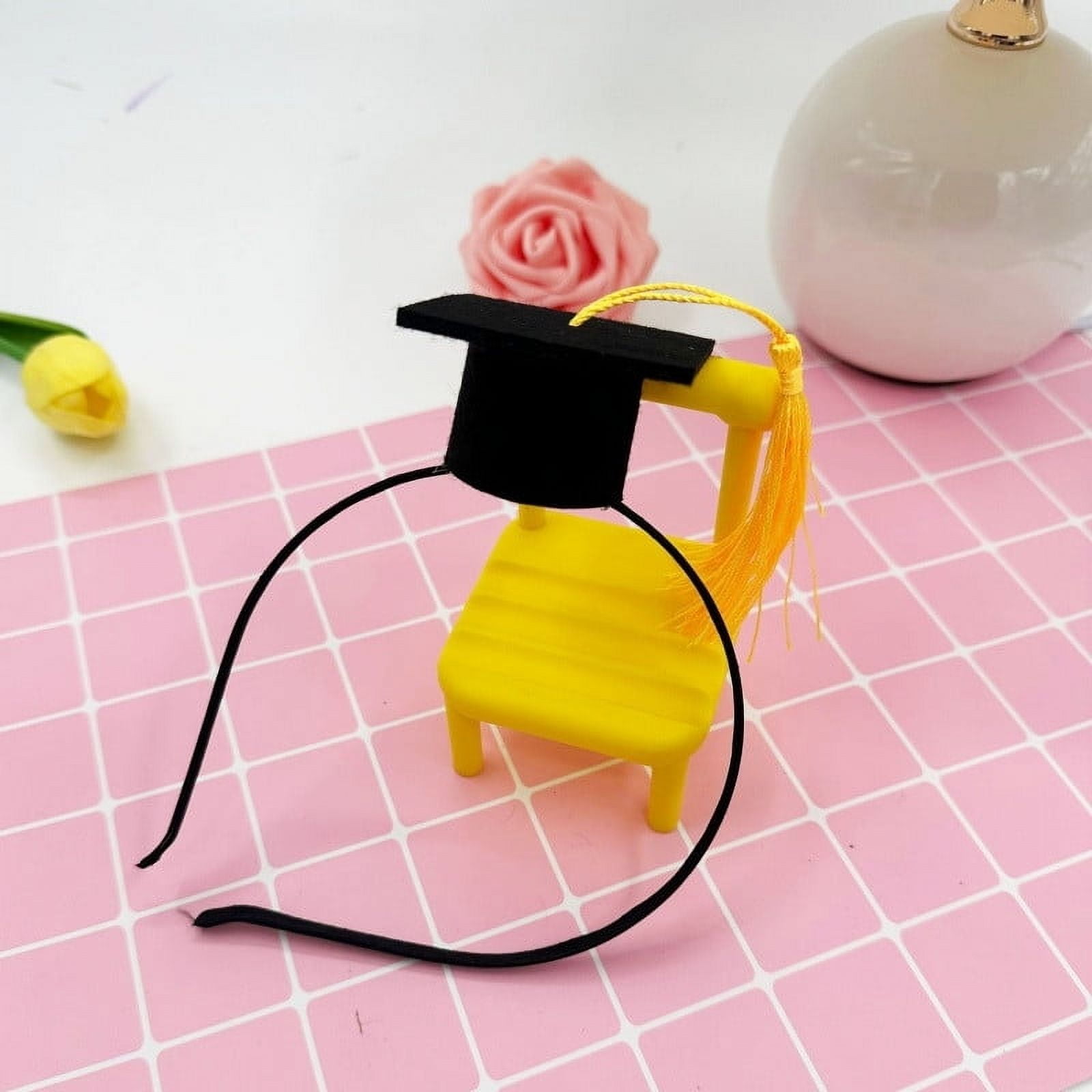 RXIRUCGD 10pc Mini Graduation Cap Headband Graduation Season Decoration ...