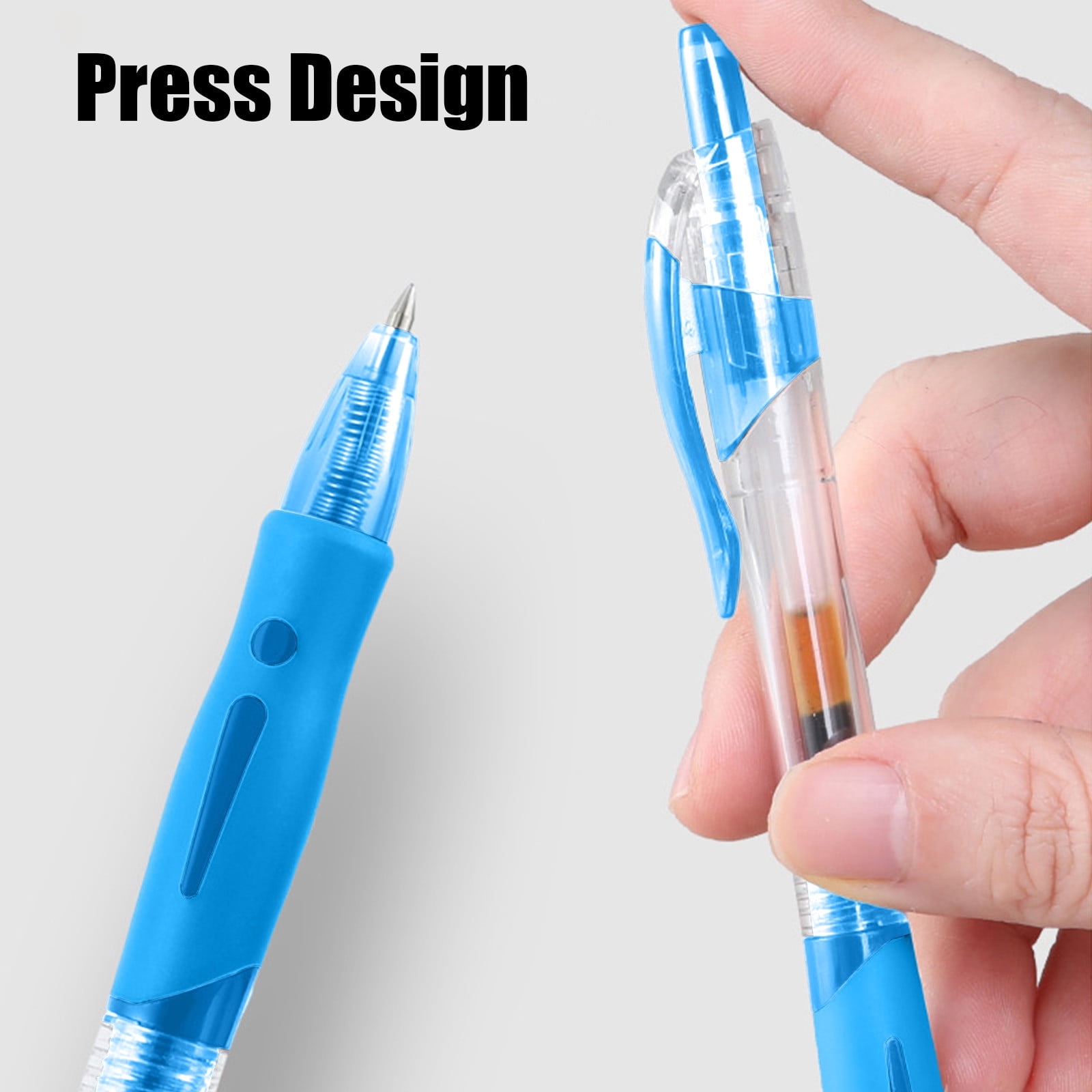 RXIRUCGD 12-Pack Retractable Gel Pens with 0.5mm Fine Point and Quick ...