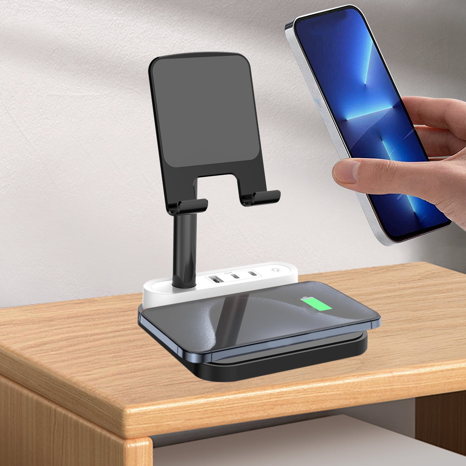 RXIRUCGD 15W Wireless Charger With Night Light 360 Degree Rotating ...