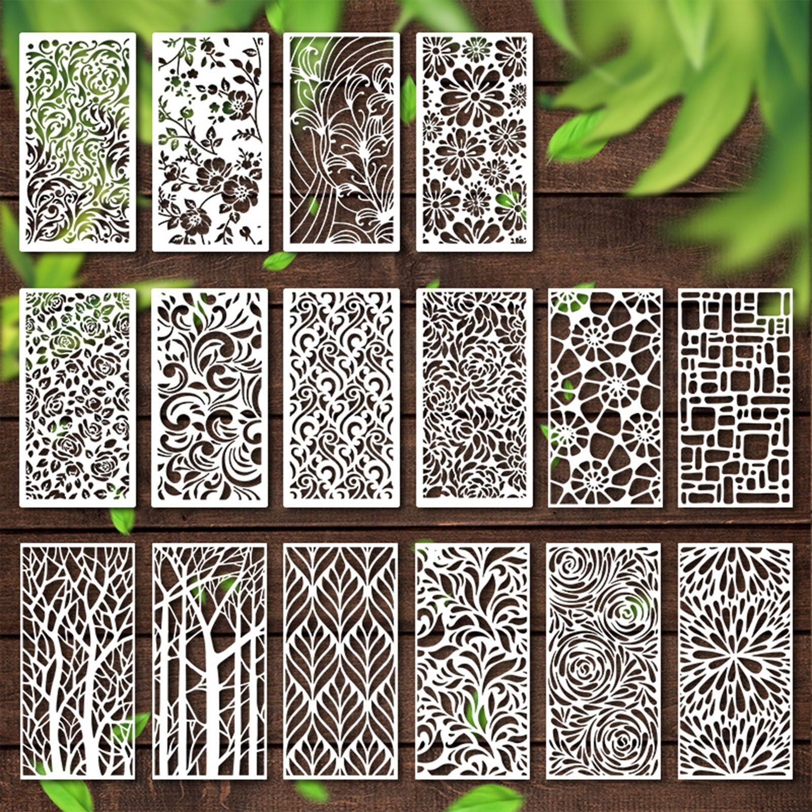 RXIRUCGD 16 Pcs Squares Geometric Texture DIY Creatives New Geometric ...