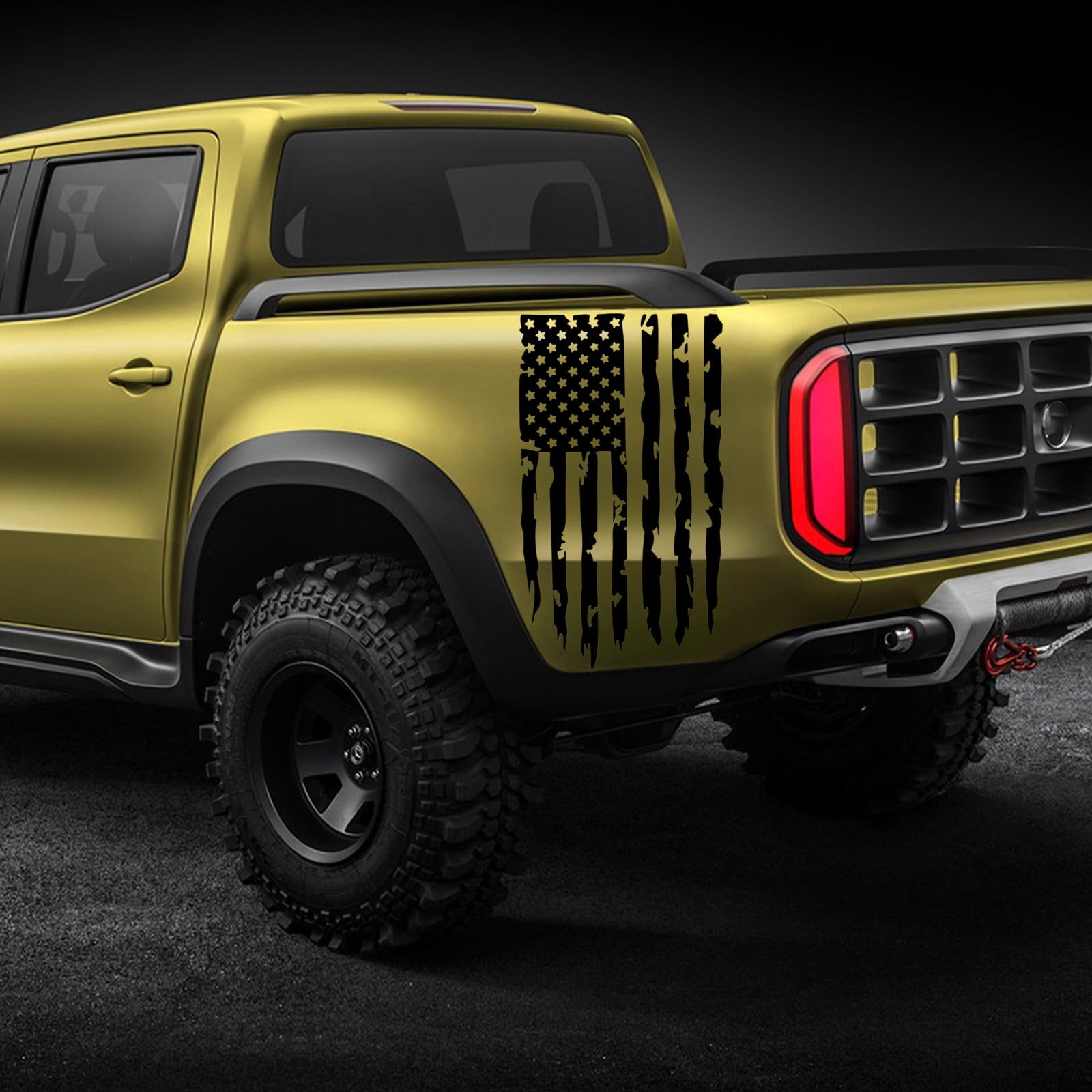 RXIRUCGD American Flag Decal Car Sticker, Truck Rear Gear Flag ...