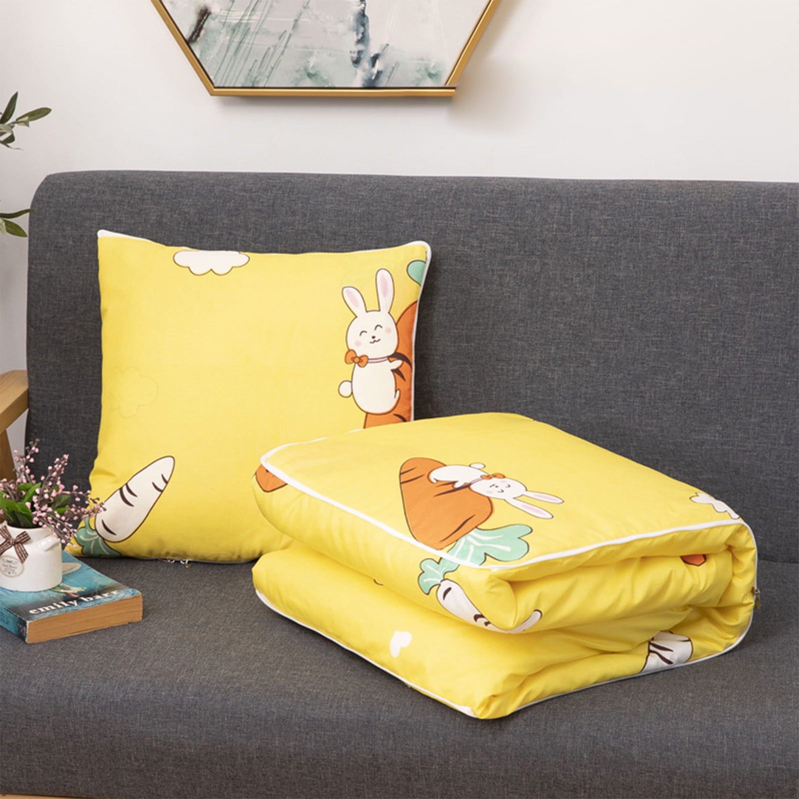 RXIRUCGD Blanket Pillow, Soft Airplane Blanket 2-in-1 Combo Set, Plane ...