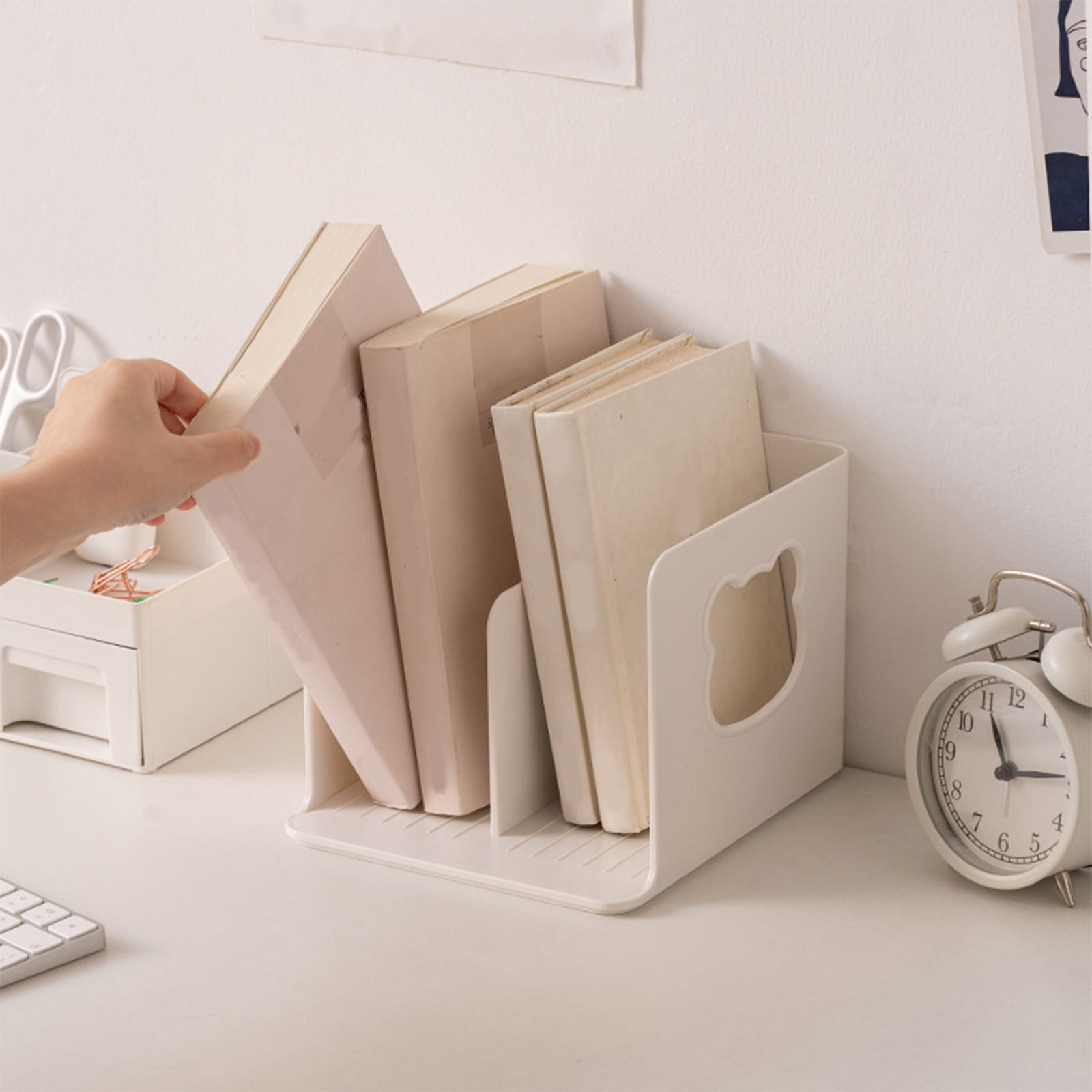 RXIRUCGD Book Stand Desktop Shelf Desktop Storage Student Baffle Fixed ...