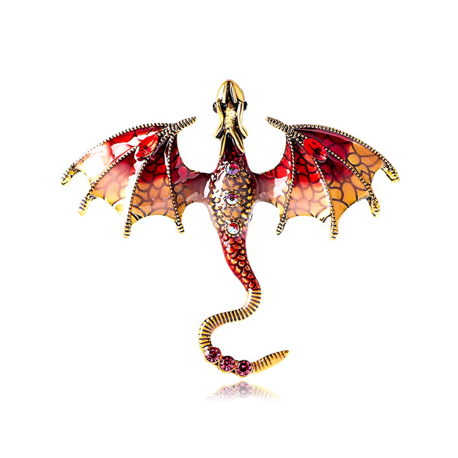 RXIRUCGD Brooch Pin, Retro Oil Dripping Dragon Style Brooch ...
