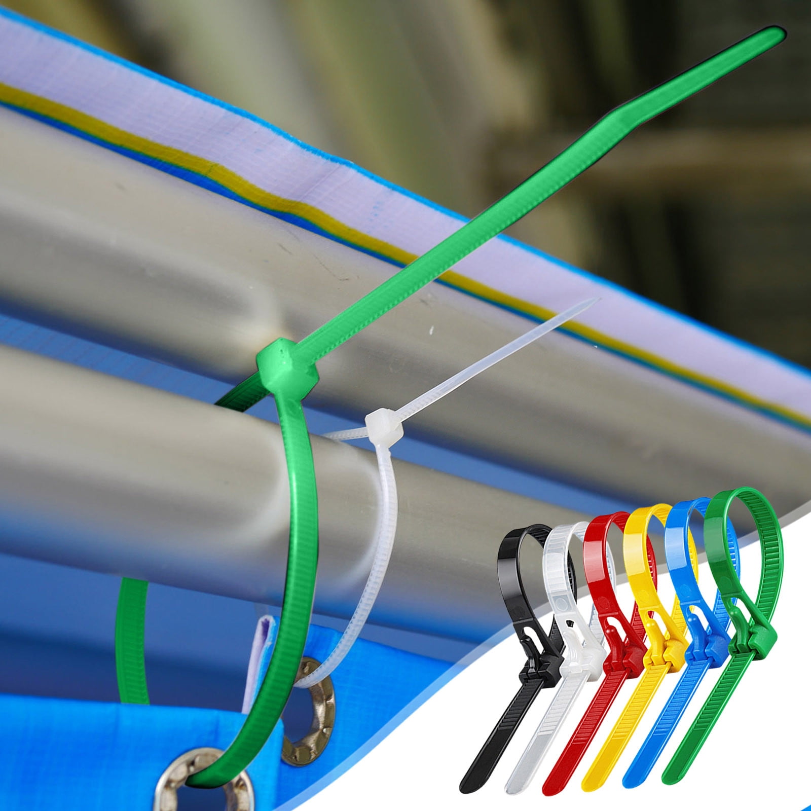 RXIRUCGD Buckle Locking Premium Nylon Cable Wire Ties Loose Buckle ...