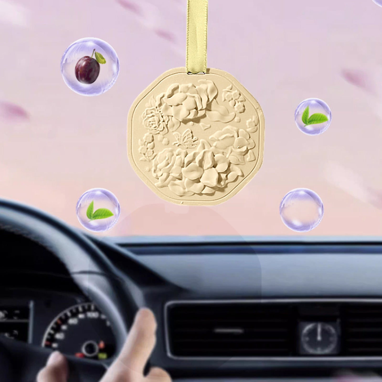 RXIRUCGD Car Diffuser Car Air Freshener, Gypsum Aromatherapy Car Relief ...