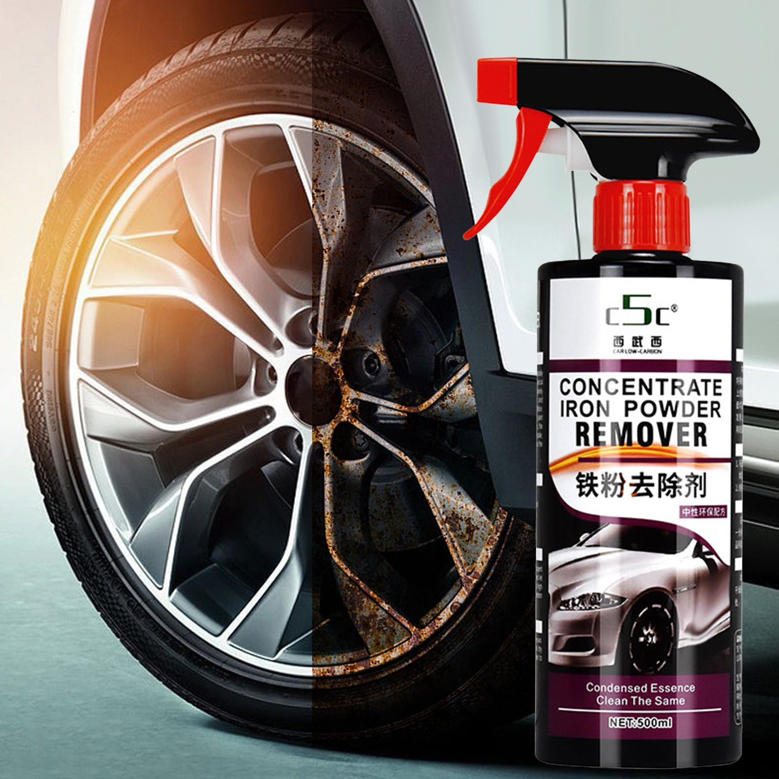 RXIRUCGD Car Paint Iron Powder Remover Rust Remover Automotive Cleaner ...