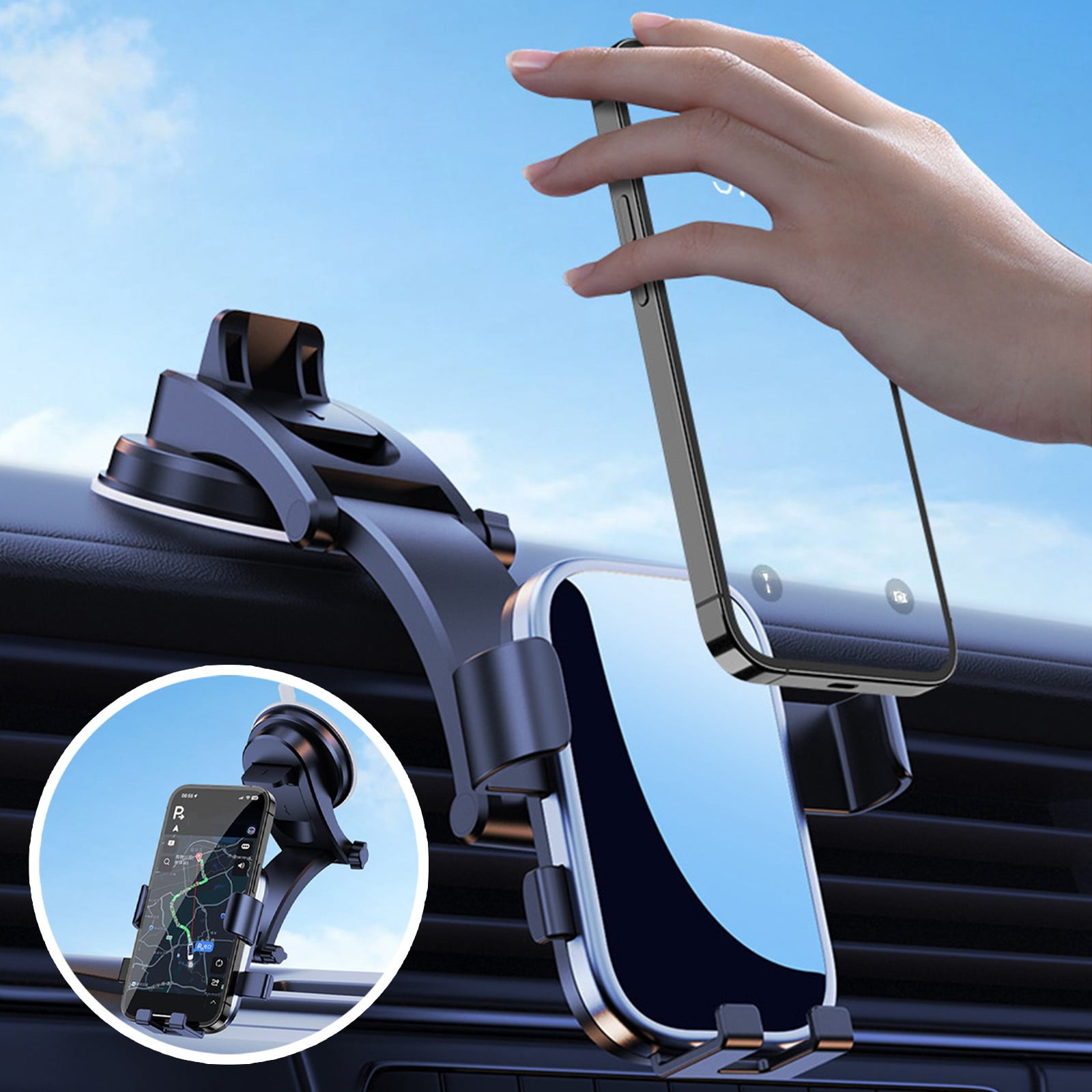 RXIRUCGD Car Phone With Suction Cups For Cars Instrument Panel Center ...