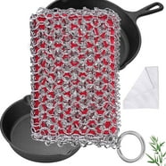 Knapp Made Combo Chainmail Cast Iron Scrubber with Silicone Core ...