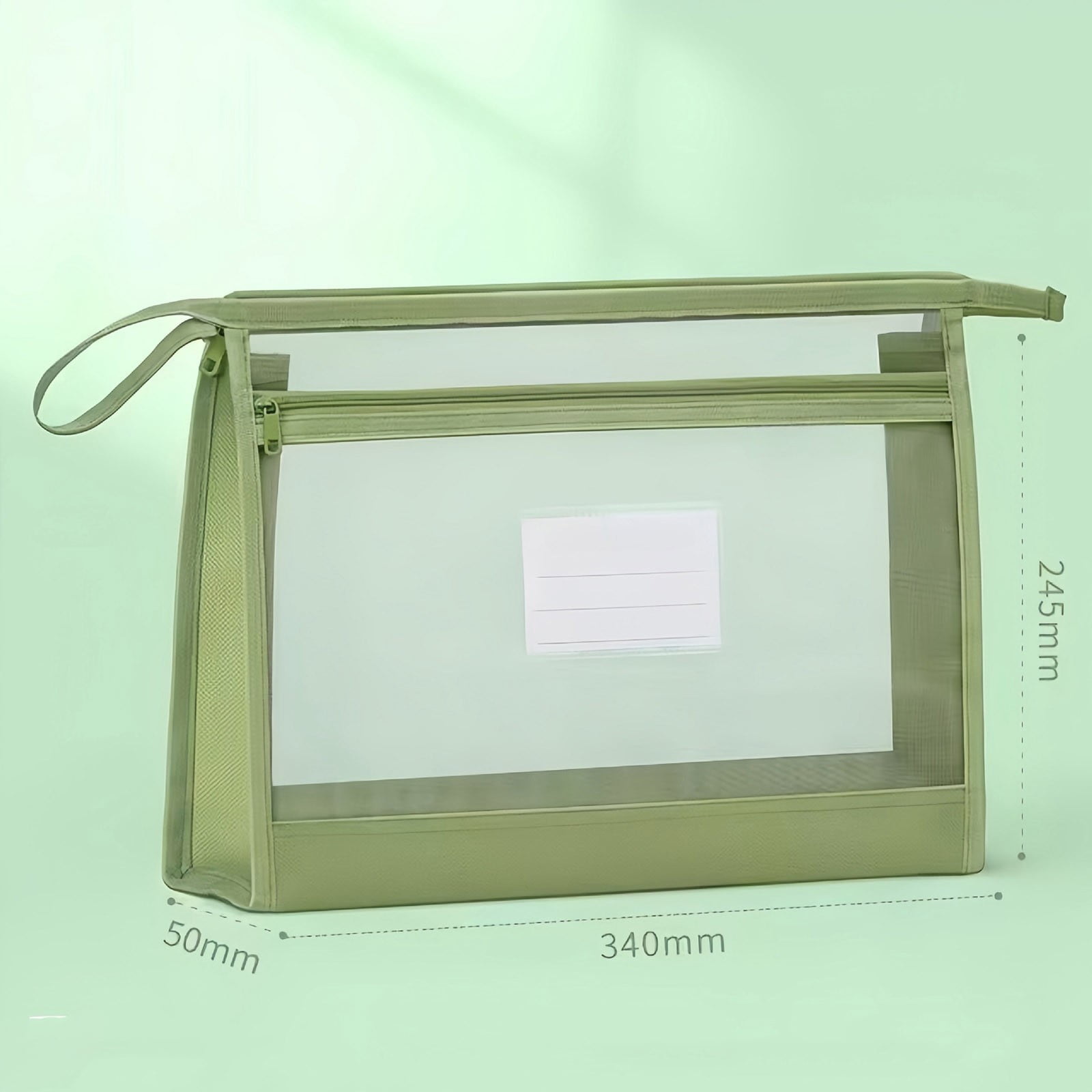 RXIRUCGD Clear Zipper Pouch, Large Double Pocket Waterproof File Bag ...