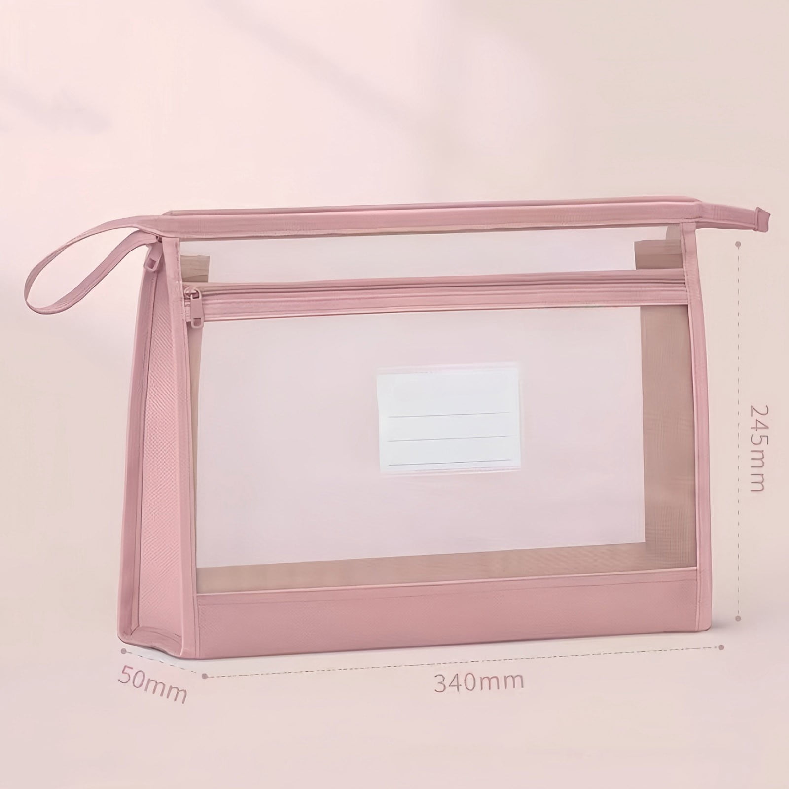 RXIRUCGD Clear Zipper Pouch, Large Double Pocket Waterproof File Bag ...